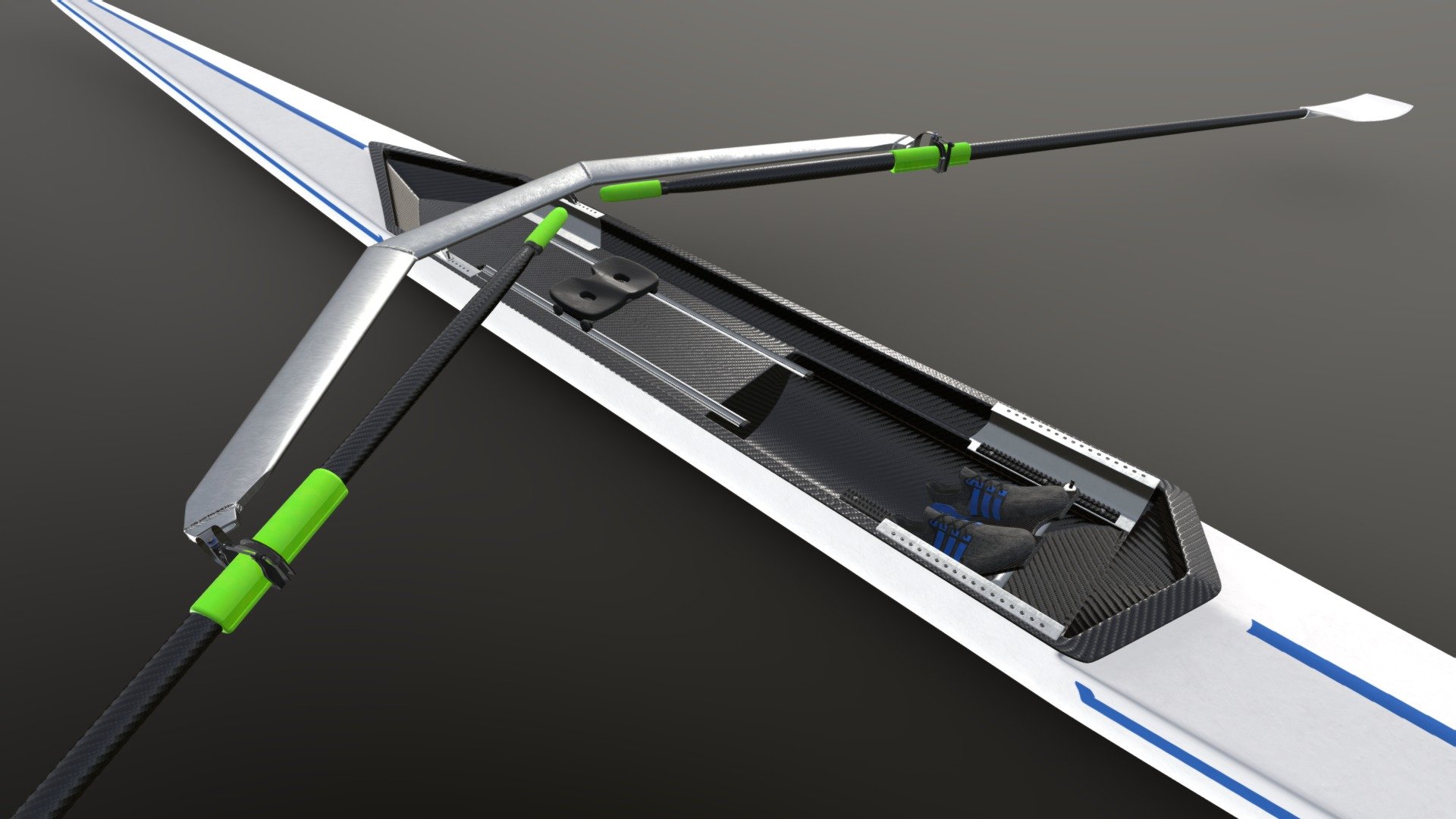 Single Scull Rowing Boat - 3D model by adrianovalentini ...