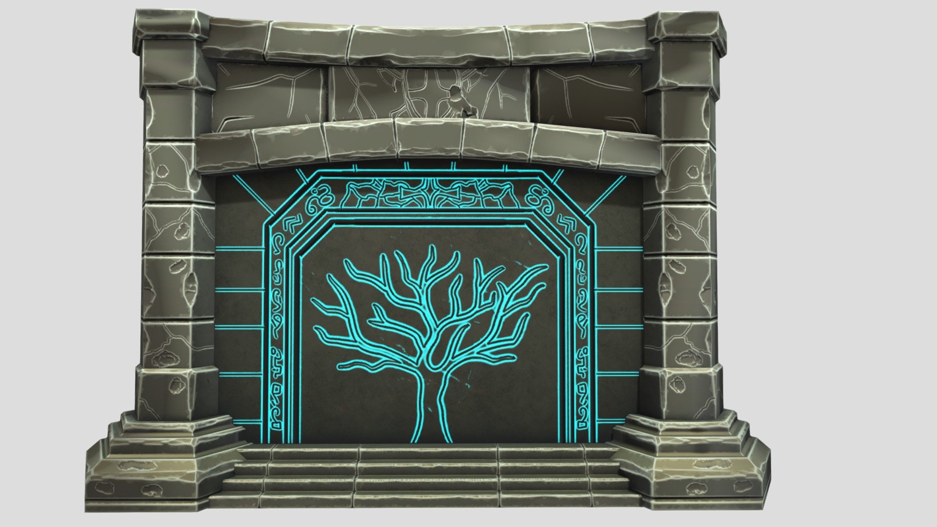 Low poly Stylized Stone Gate - 3D model by ripchan [444e19f] - Sketchfab