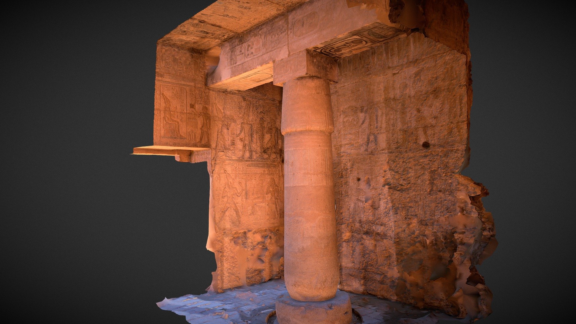 papyrus columns "temple of King Seti 1st" - 3D model by Ibrahim Mustafa ...