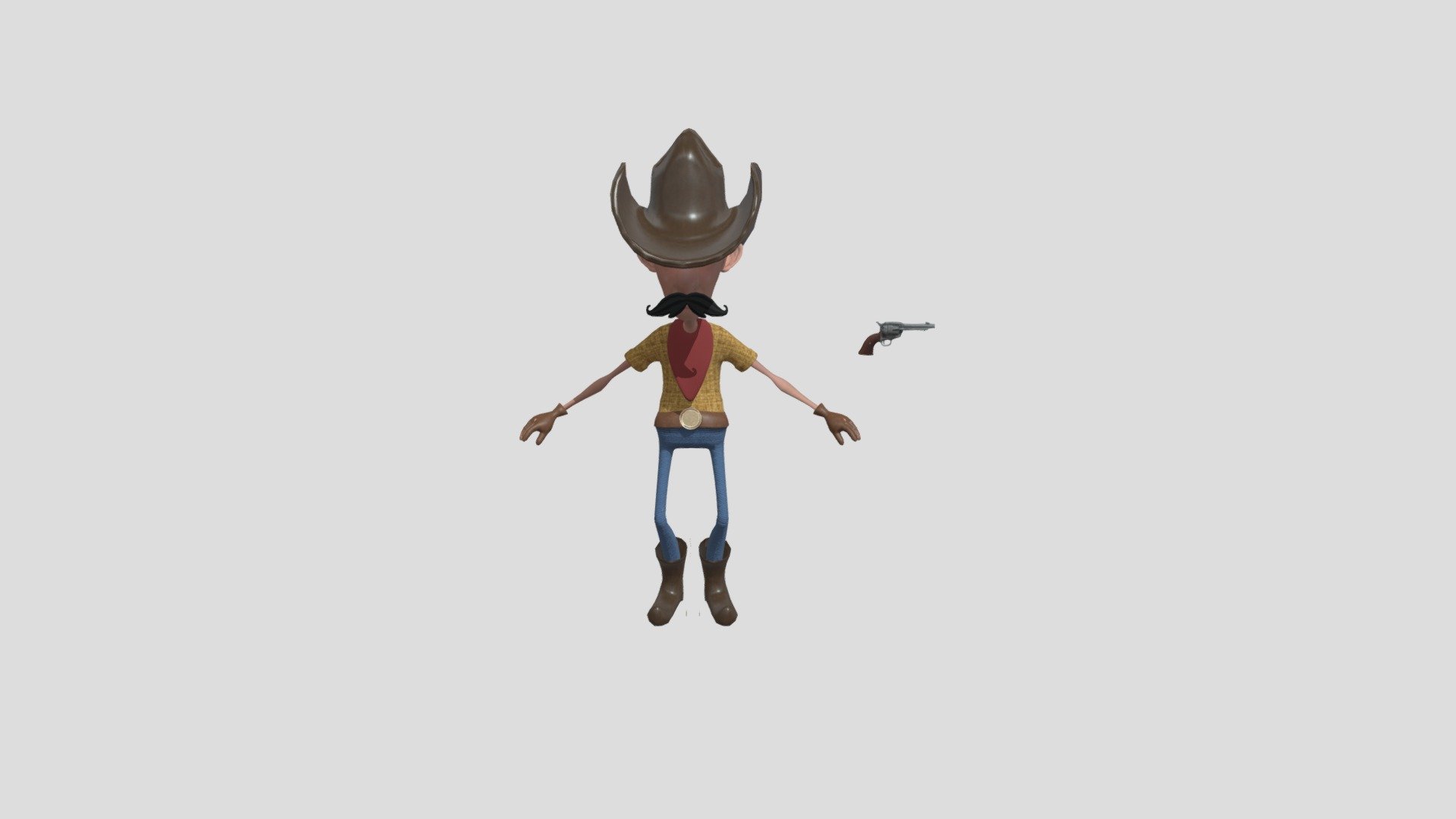 cowboy character - Download Free 3D model by pawmodel [44503ab] - Sketchfab