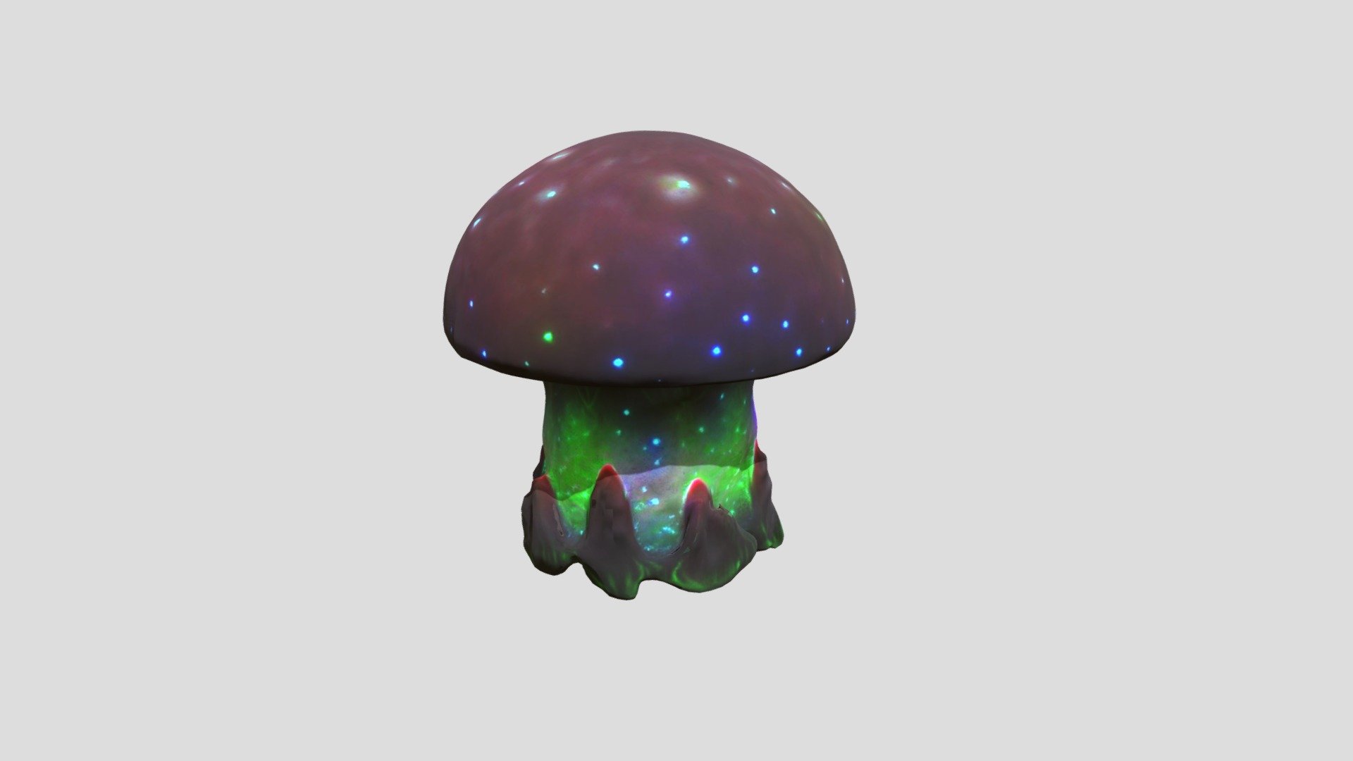 Glowing Magical Mushroom - 3D model by Art Renders (@ArtRenders ...