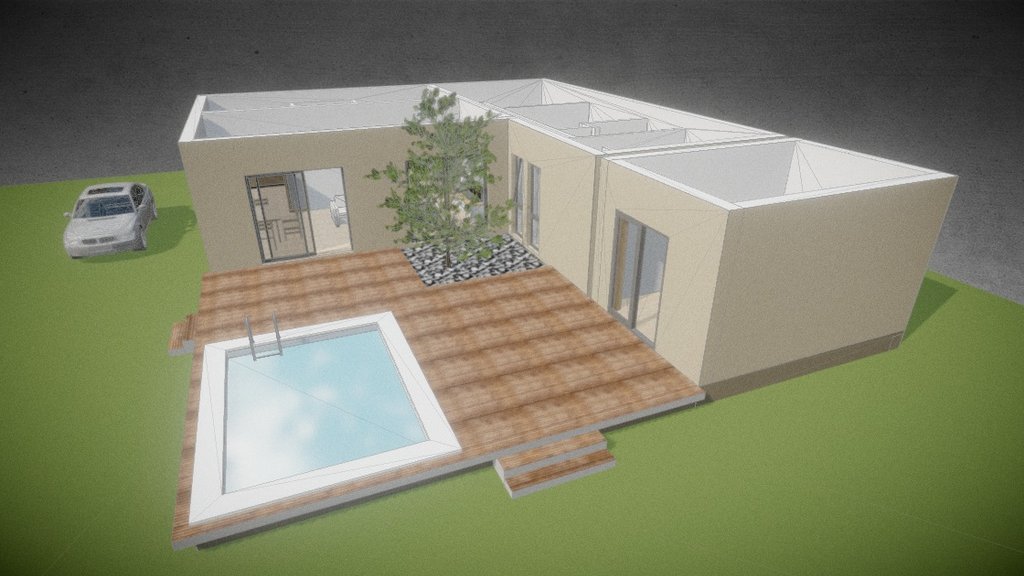 Дом по ул. Мира v1 - 3D model by romarri [4454c62] - Sketchfab