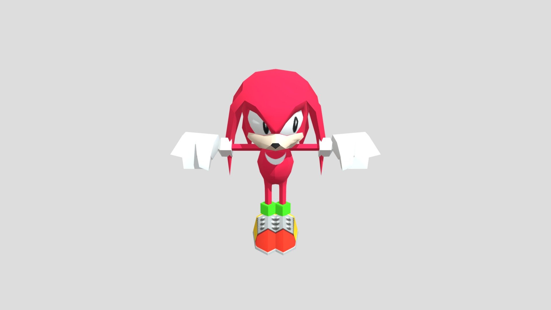 Knuckles Classic Low- Poly - Download Free 3D model by sonicNile ...