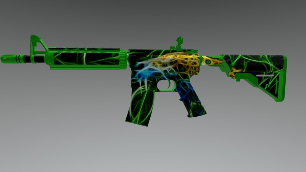 M4a4 - 3D model by forjik [4459024] - Sketchfab
