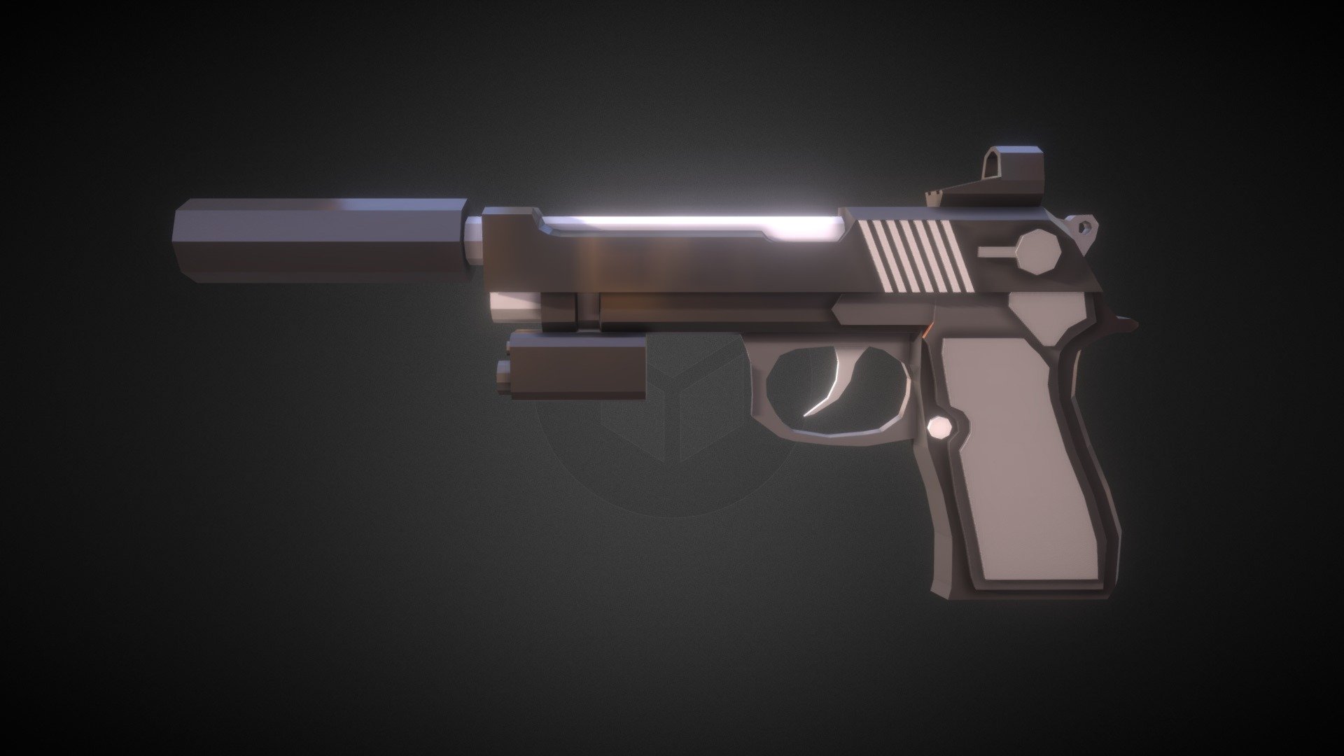 Pistol Polygon 2.0 - 3D model by PolyEtereo [445a61c] - Sketchfab