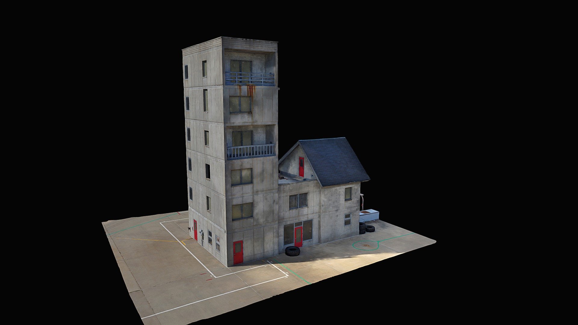 Minneapolis Firefighter Academy burn building - Download Free 3D model ...