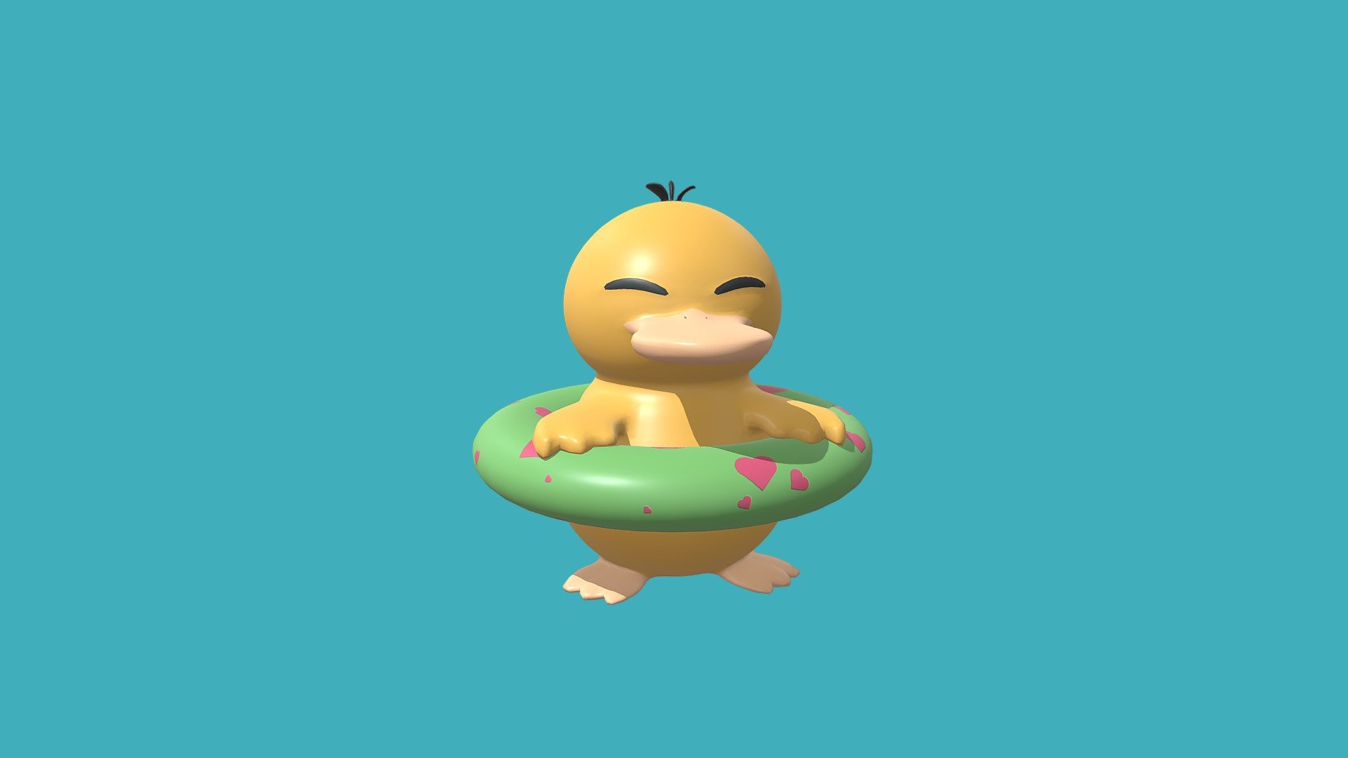 Enton with swimming tie - 3D model by Kuddel_Lu_Art [4462d18] - Sketchfab