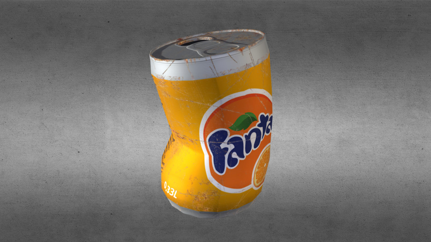 Fanta can - 3D model by Néd Julien É (@nedj) [4466668] - Sketchfab