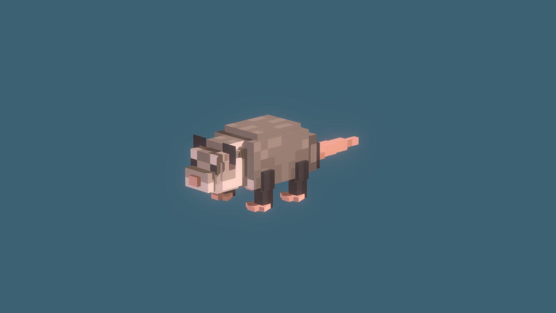 Opossum Minecraft Model - 3D model by MoonlitOctober [4466d18] - Sketchfab