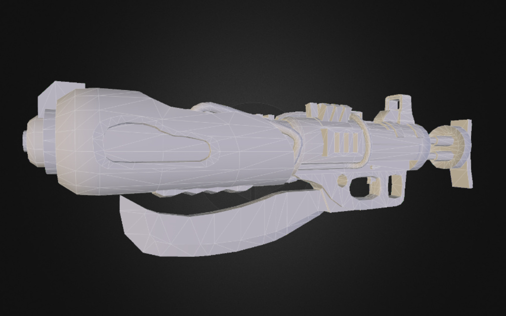 Sci-Fi Gun Low Poly WIP - 3D model by mitchell.brooks [4468f75] - Sketchfab