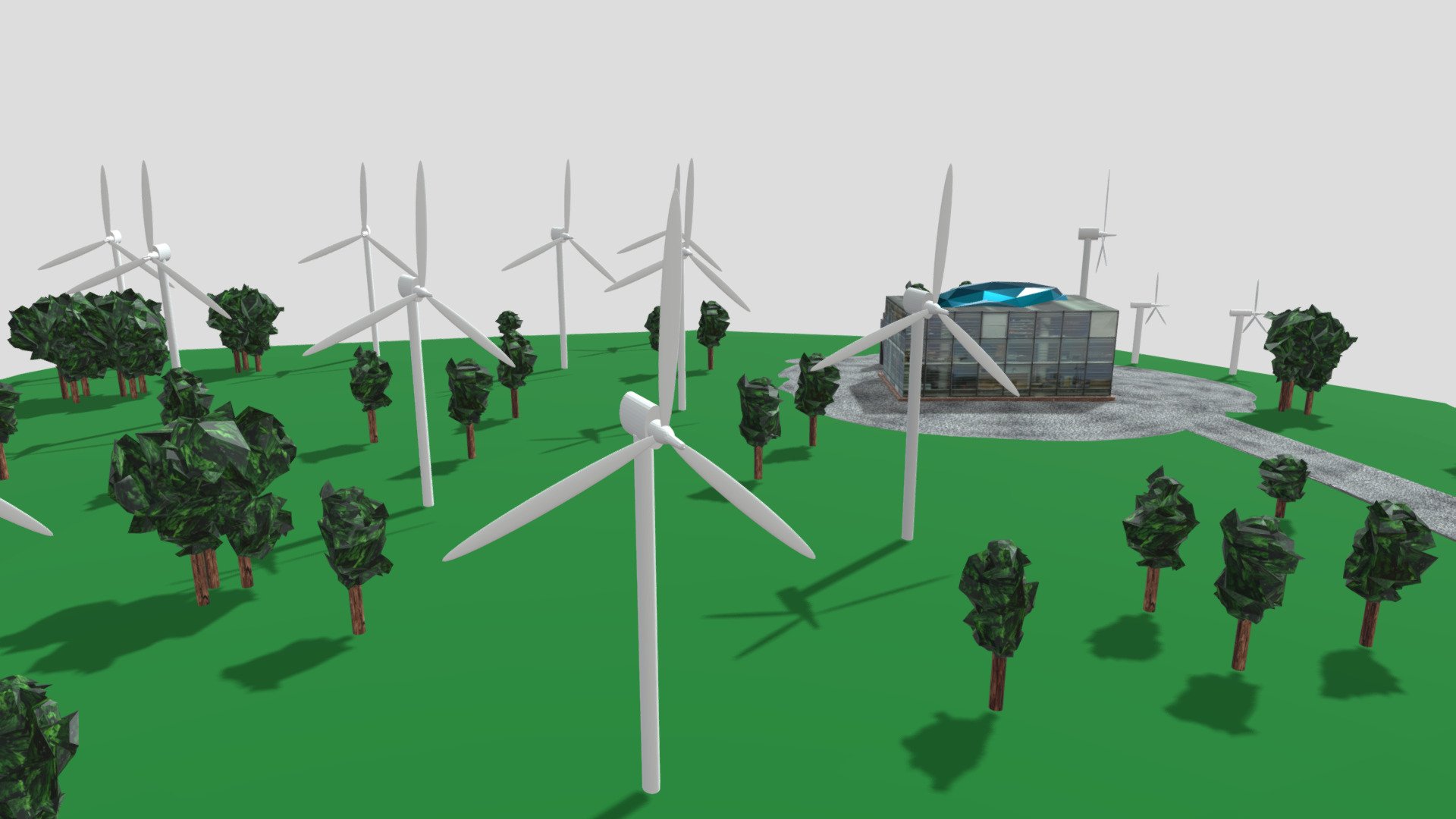 Large 3D Model Wind Farm For Display - 3D model by zzSwifty360 [446bed9 ...