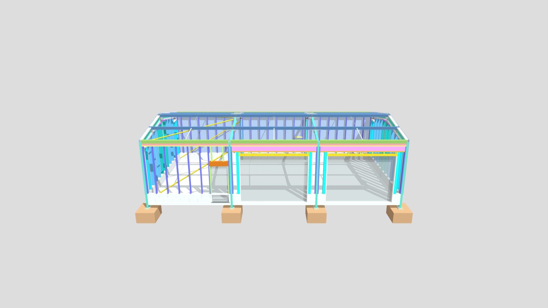 20210731 Steel Workshop Construction Detail 2 - 3D model by act83g ...