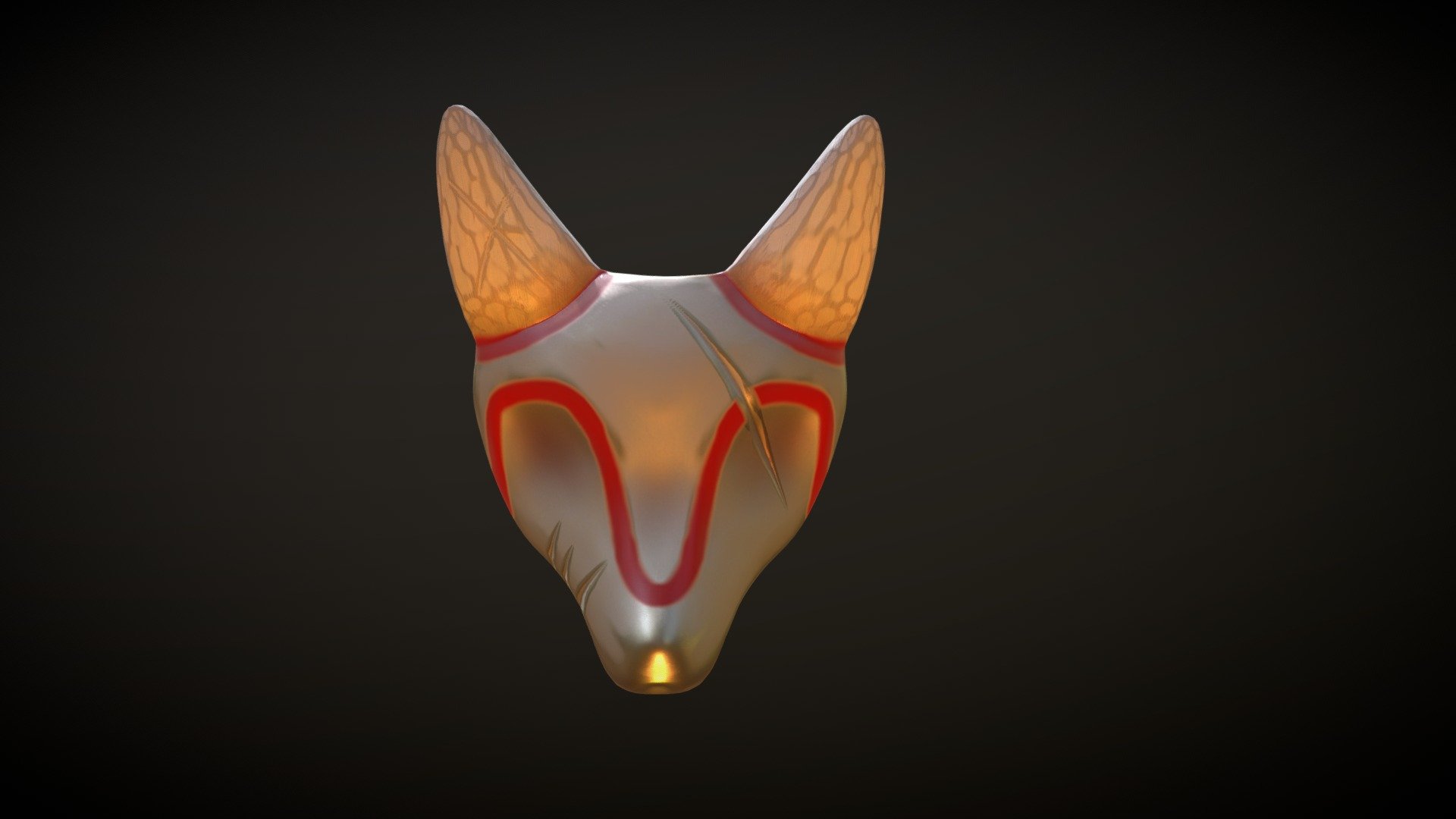Horned Fox Mask - 3D model by Alex Kelly (@AlexKelly) [446df5e] - Sketchfab