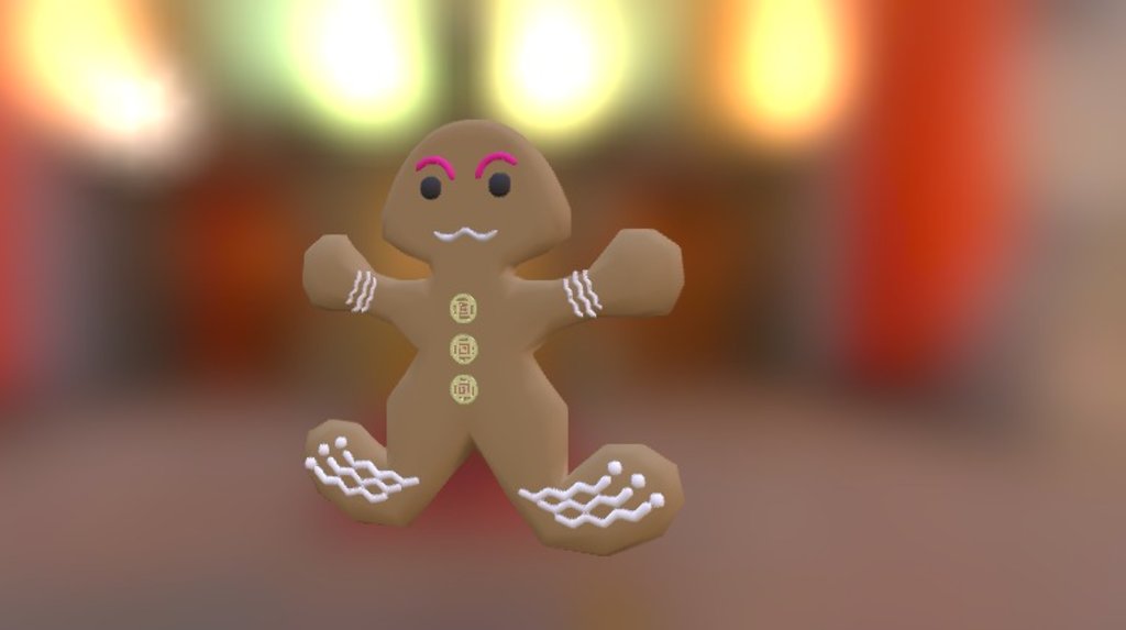 Gingerbread Man - 3D model by Lusika [446efab] - Sketchfab
