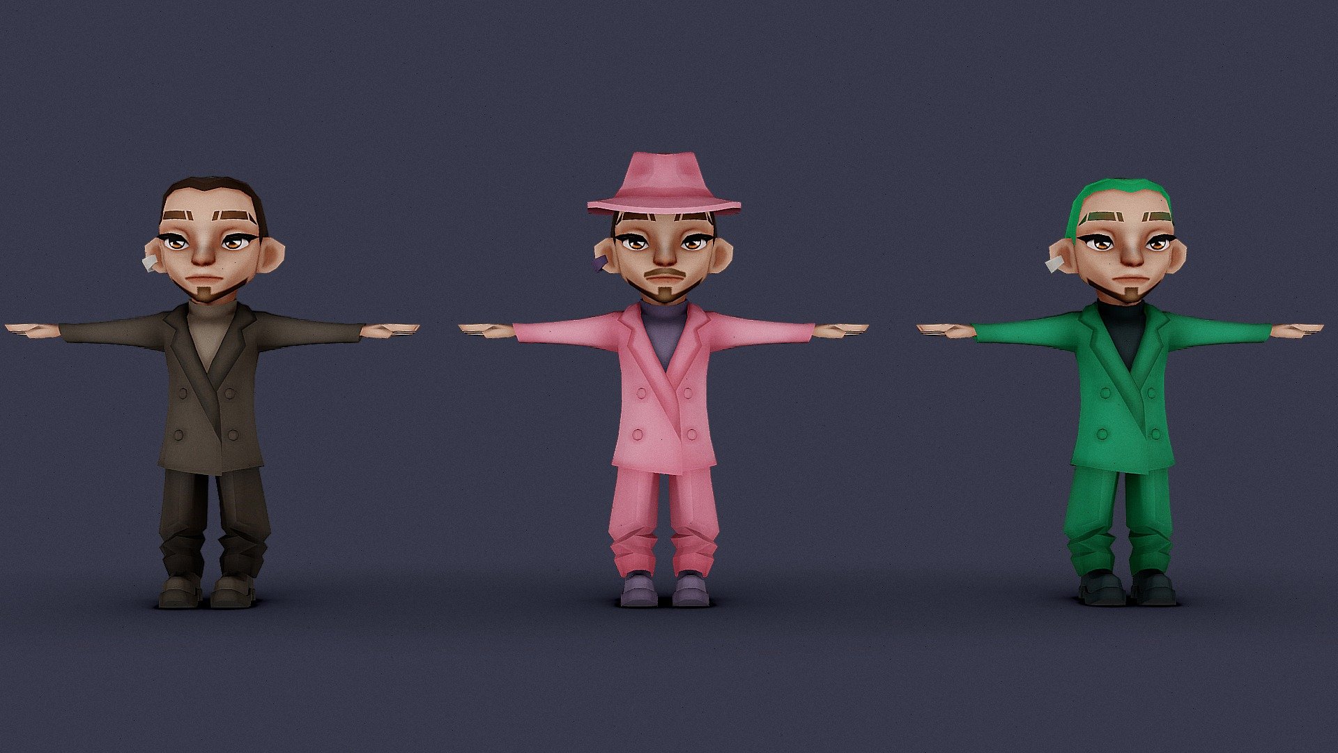 GameReady LowPoly Mafia Man - Buy Royalty Free 3D model by Lirin_w ...
