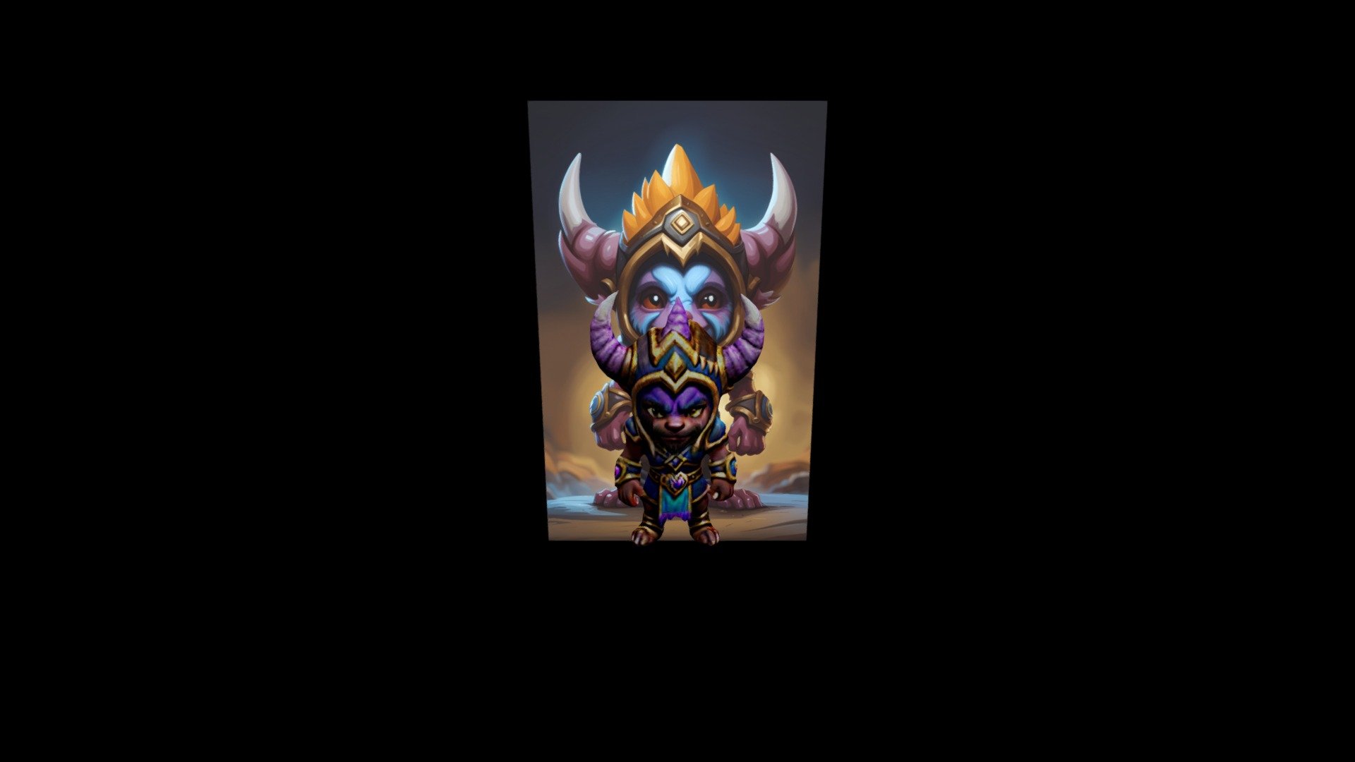 a cartoon character of a troll with a horned hea - Download Free 3D ...