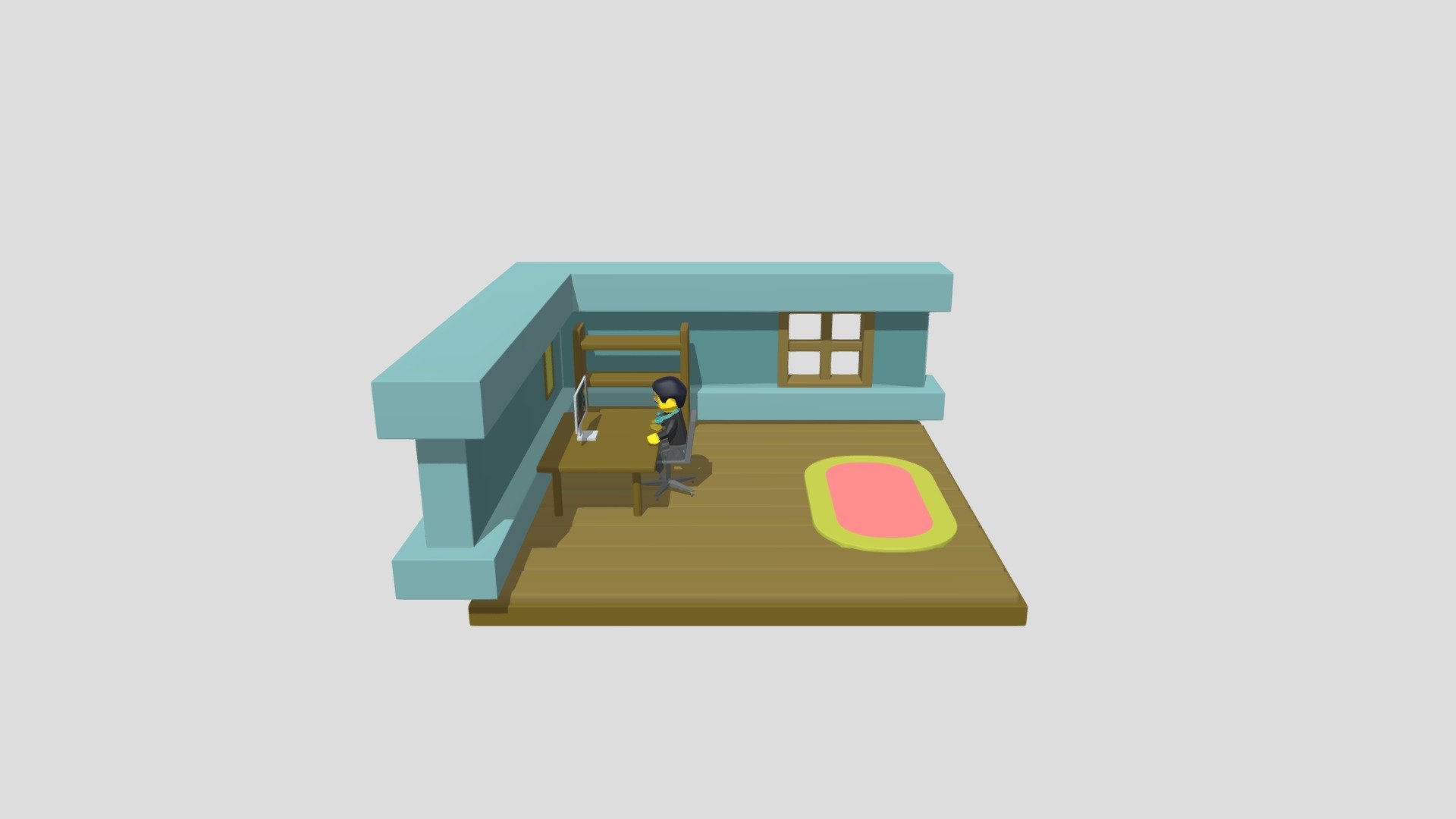 Lego_Monitor_with_Texture - 3D model by aakash_verma [4476164] - Sketchfab