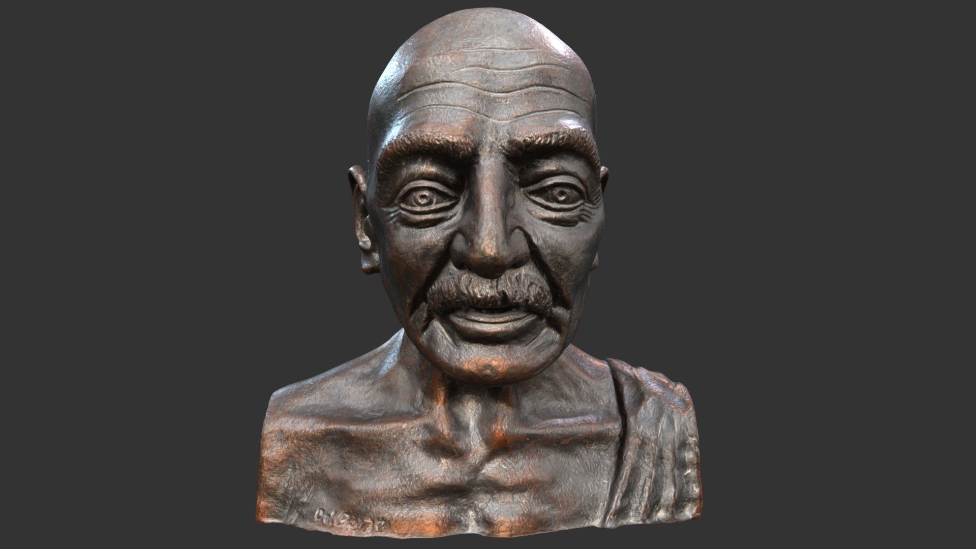 Gandhi by Enrique Garcia - 3D model by Dmytro Dokunov (@dokunod ...