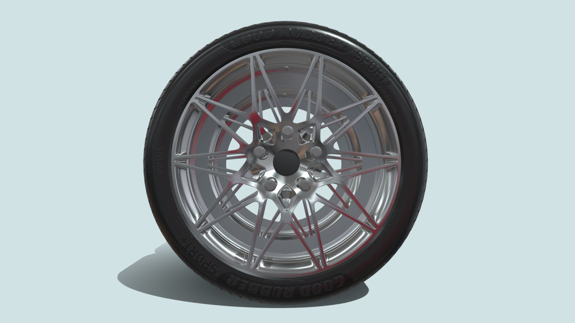 Sports Car Rims 20 inch + Tires - Buy Royalty Free 3D model by Render at Night (@Render_at_Night ...