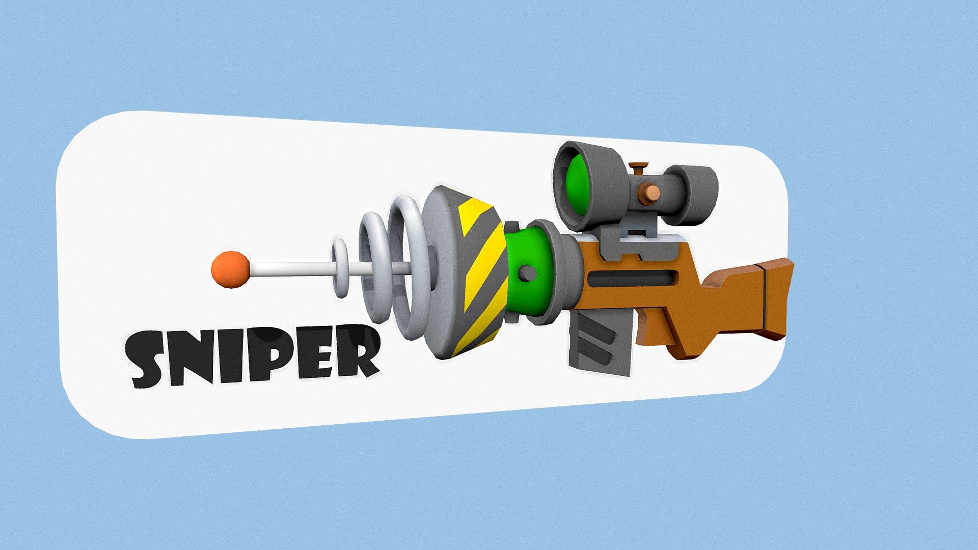 Stylized sniper rifle model - Download Free 3D model by drollShark ...