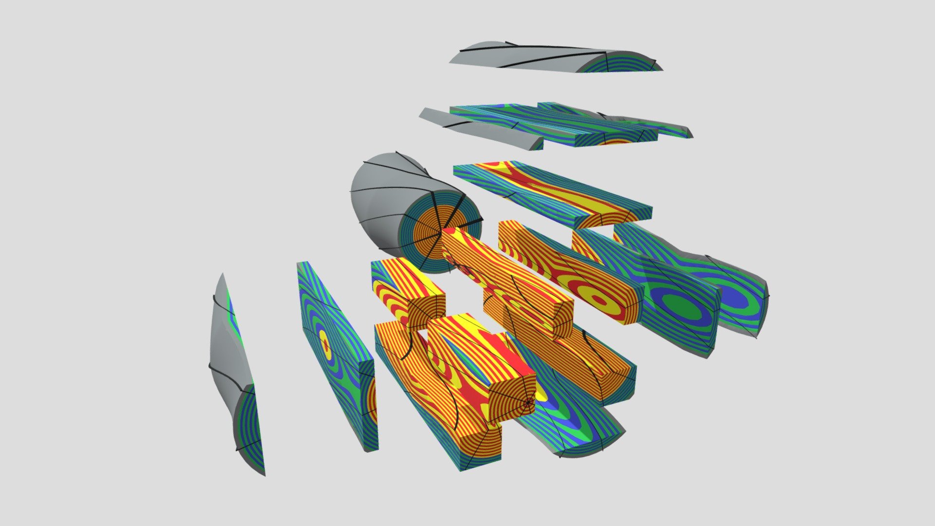 Wood Grain Structure Study 3 Download Free 3D Model By FlyingQuercus