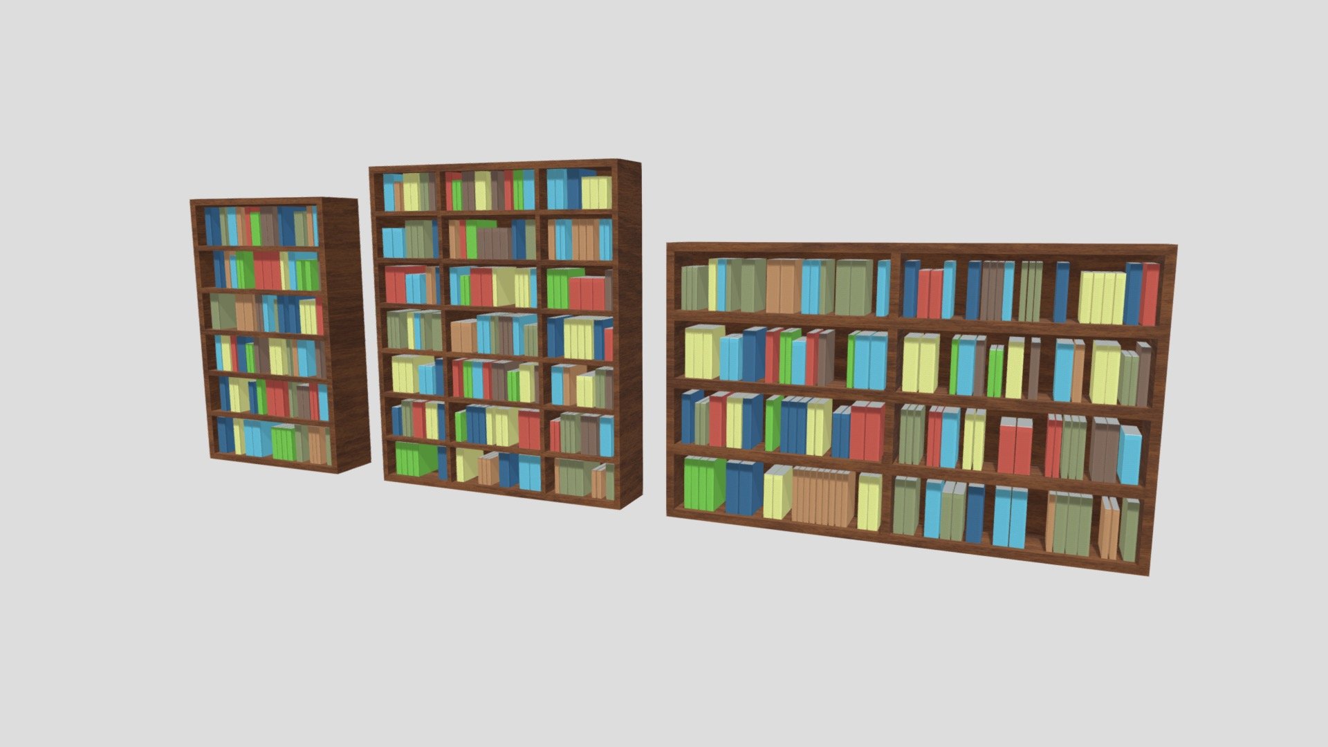 Bookcase - Buy Royalty Free 3D model by Ed+ (@EDplus) [44888b6 ...