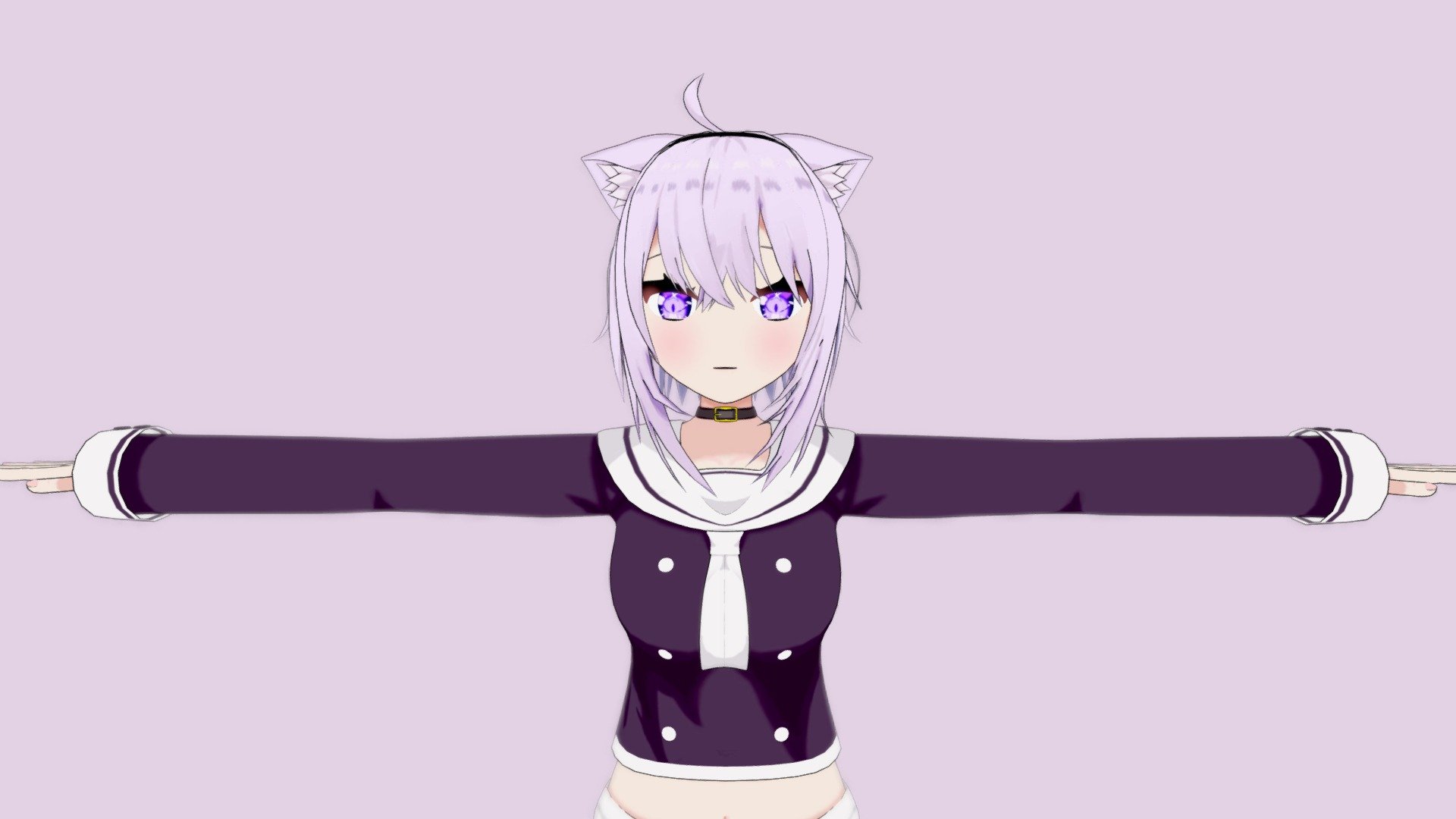 Nekomata Okayu (Uniform) - 3D model by San-Gō | 三号 (@San-GoDrops ...