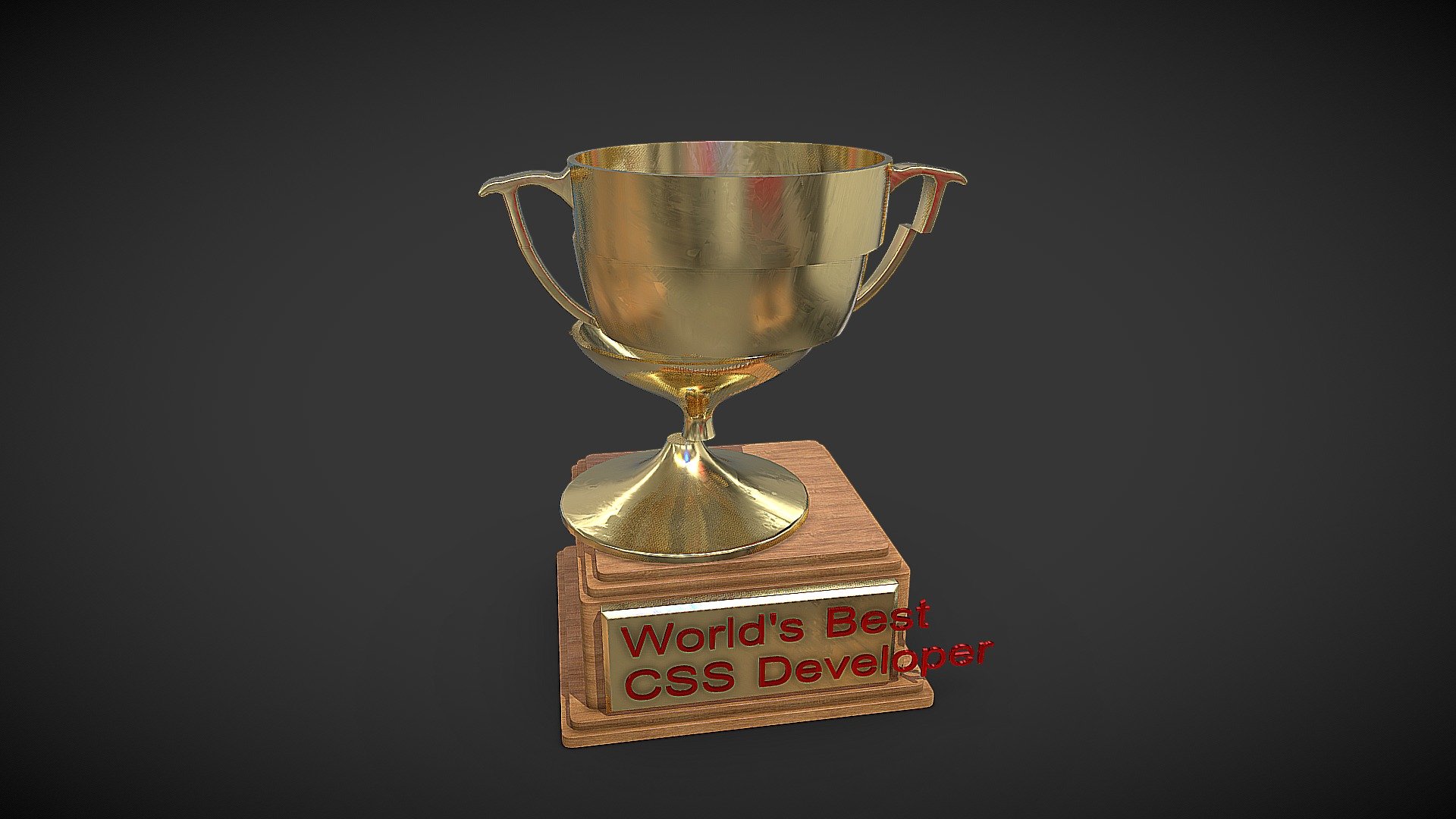 World's best CSS Developer prize. - Download Free 3D model by Valger [448ecb3] - Sketchfab