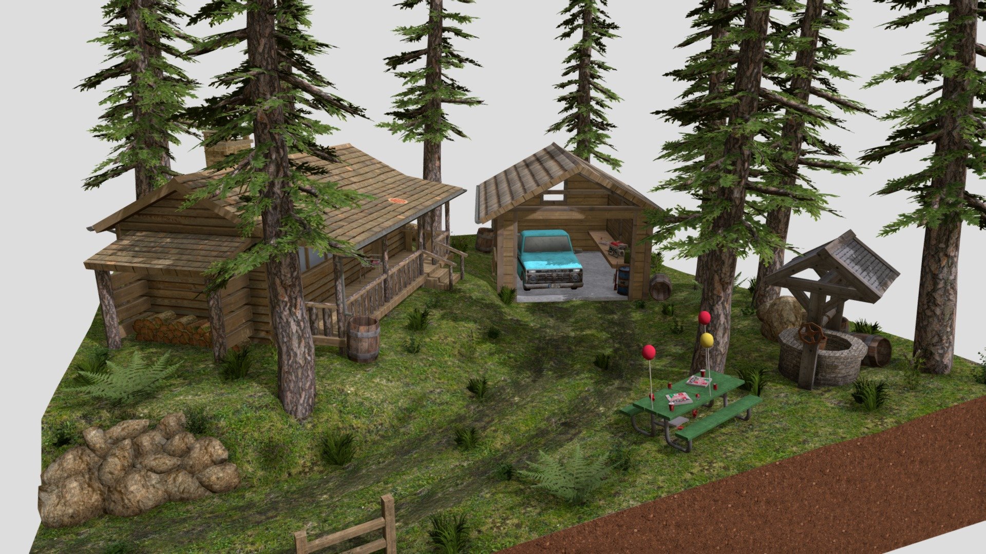 DAE Diorama - Forest loner - 3D model by Bert Van Quaethem (@Bert_Van ...