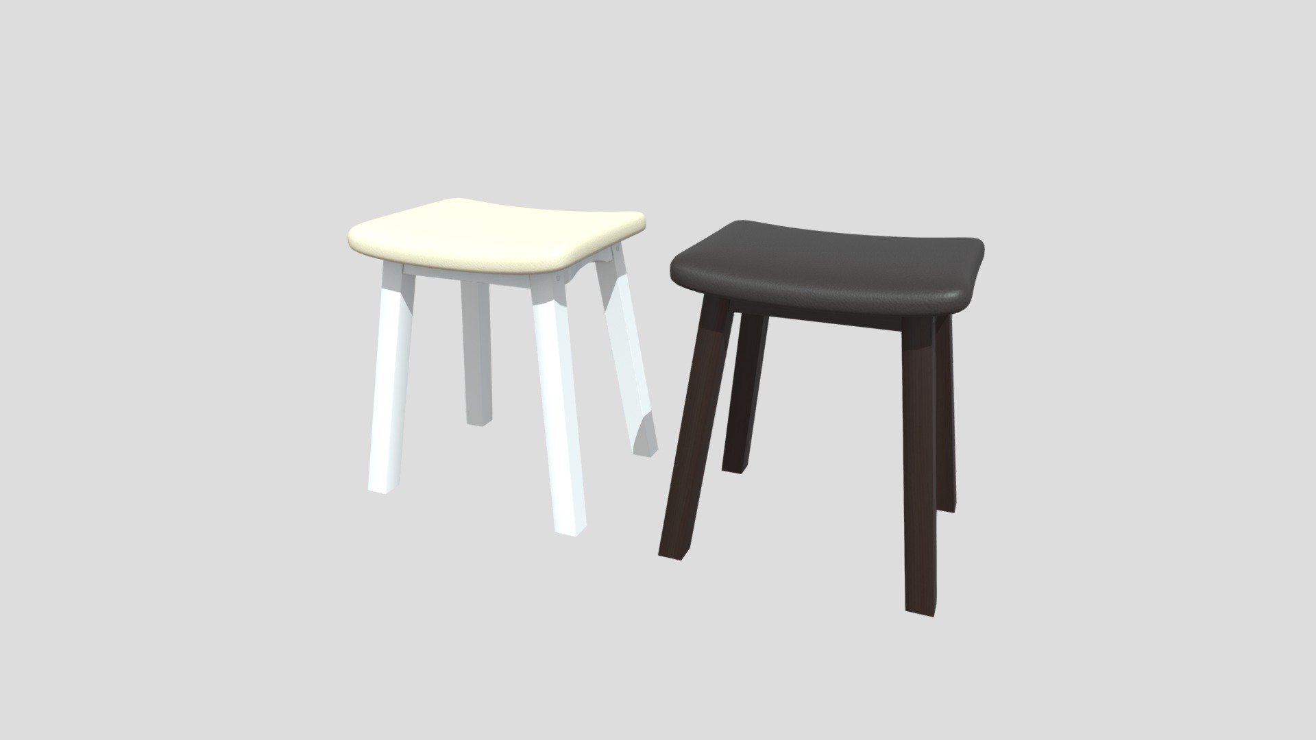 I-living Solid Wood Square Vanity Chair 2 Colors - Buy Royalty Free 3D ...