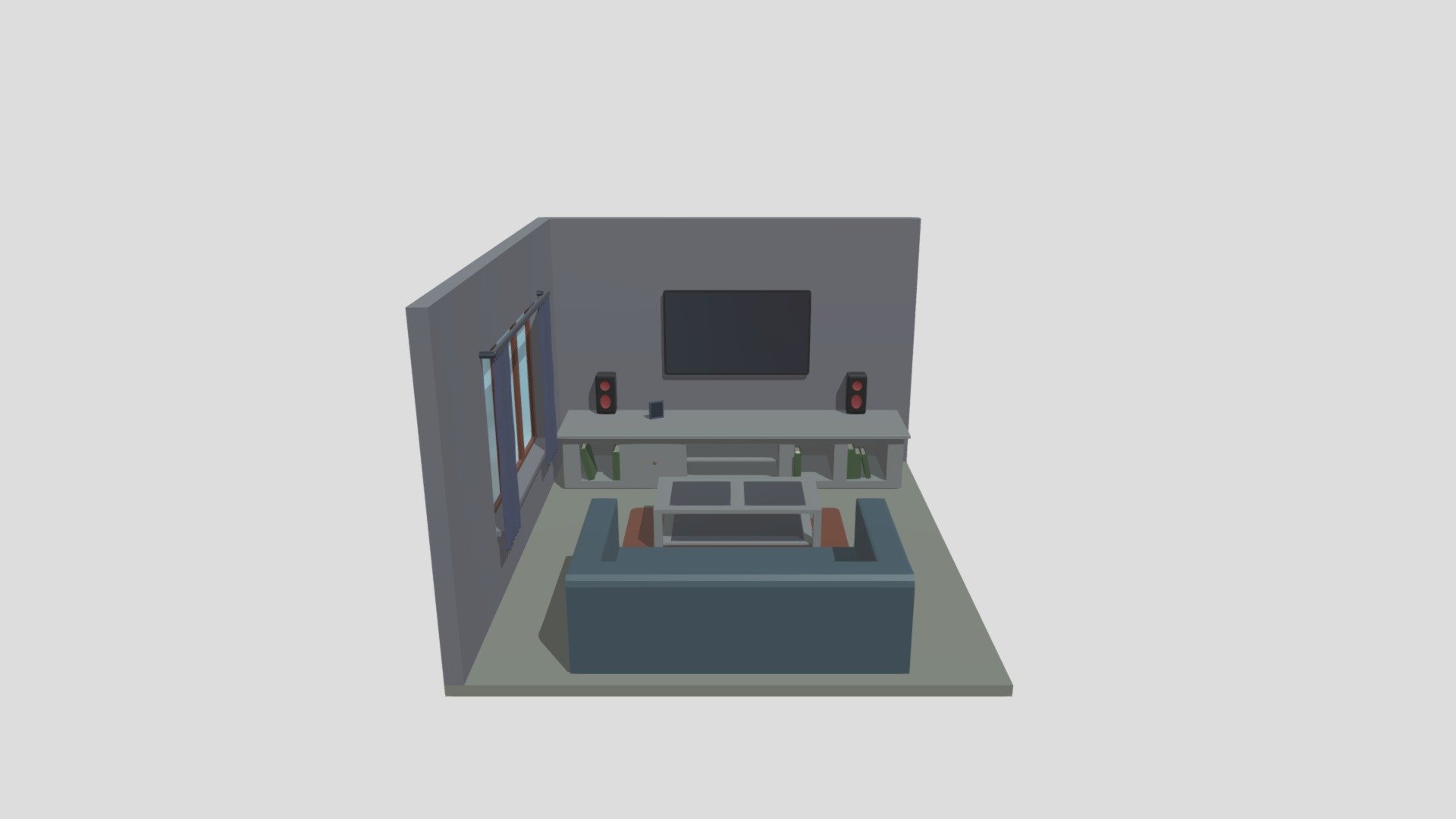 Low Poly Isometric Room - Download Free 3D model by RenatoCarvalho ...