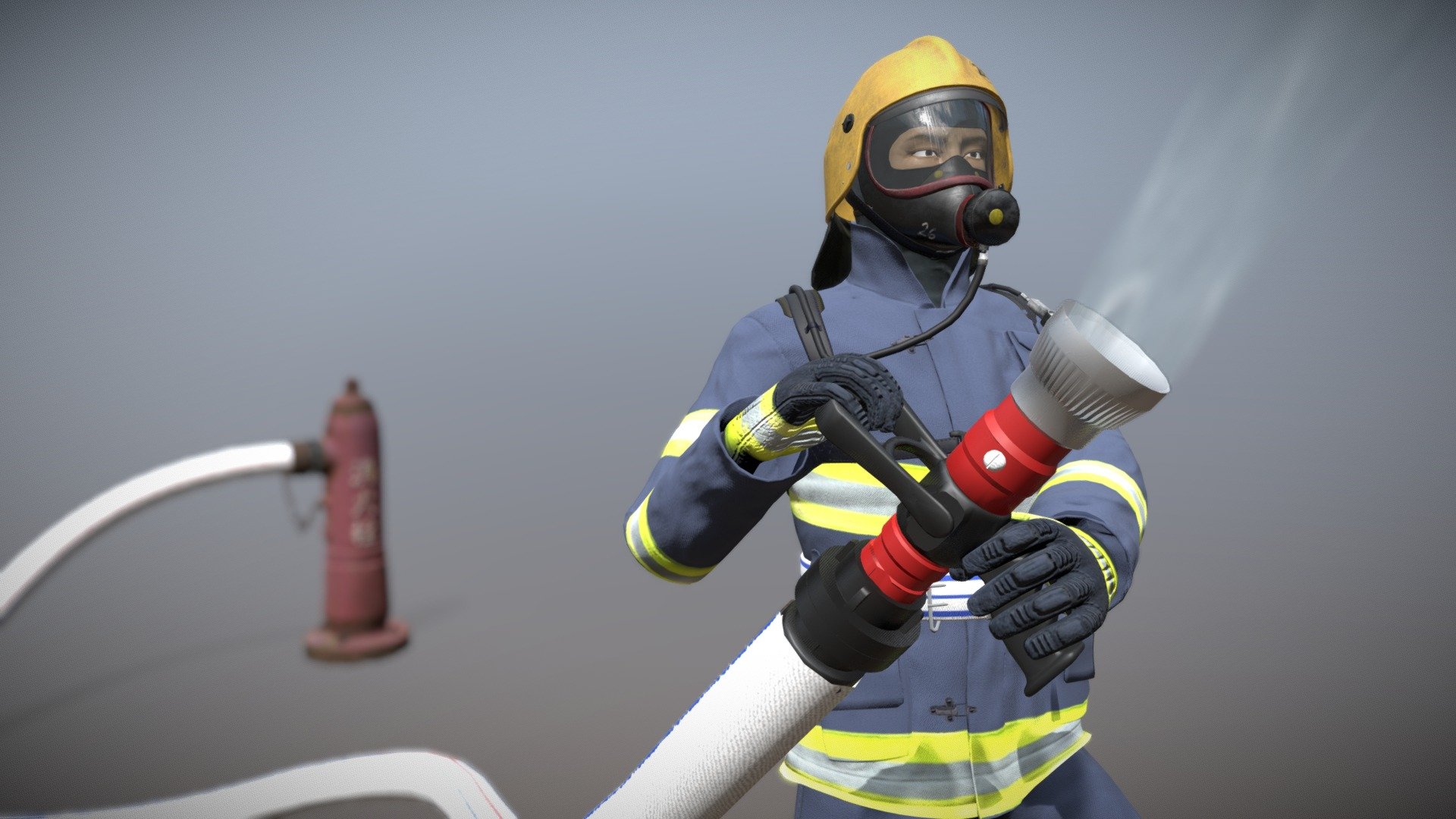 firefighter - Download Free 3D model by xjm0813 [4498180] - Sketchfab