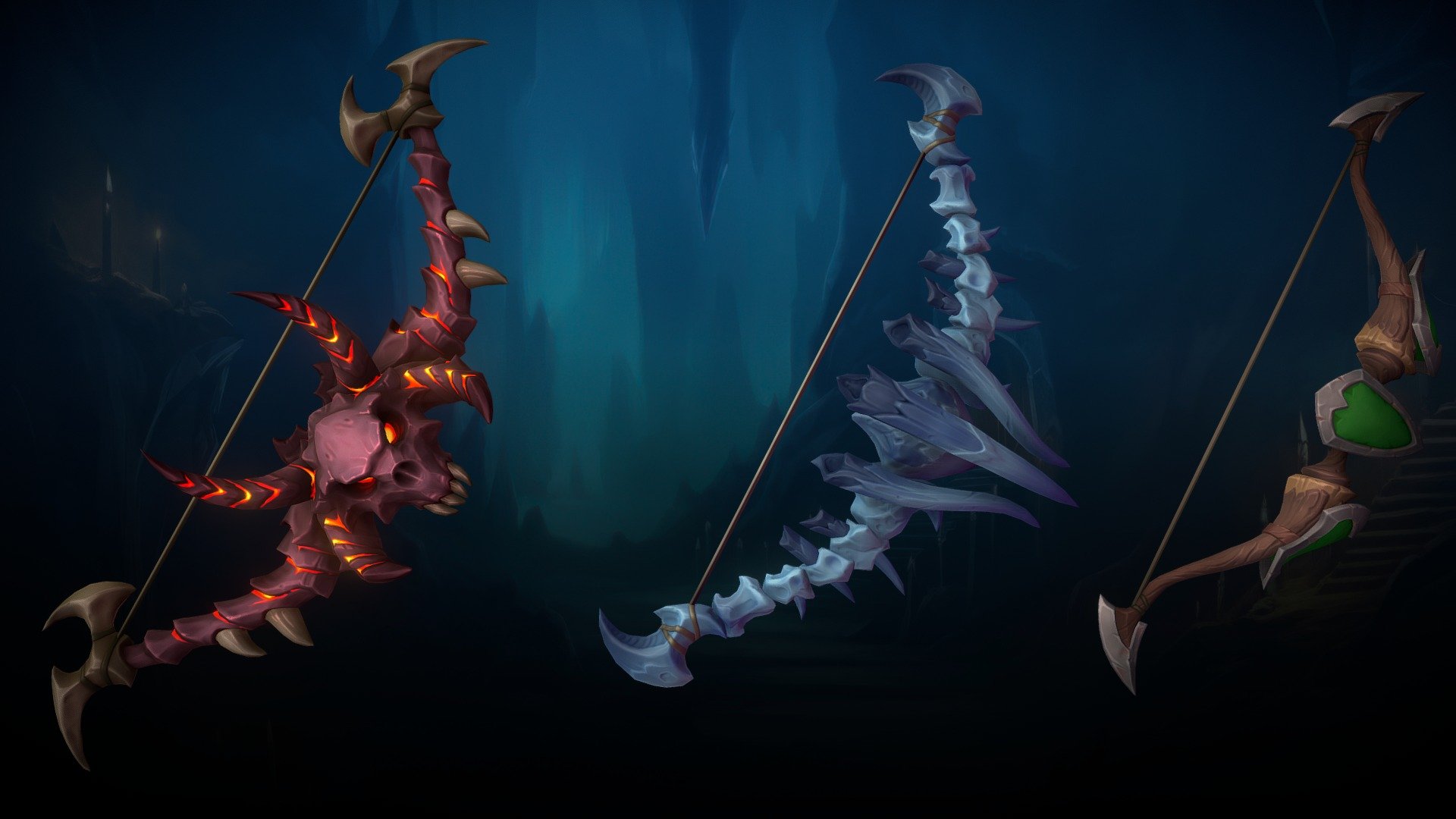 Stylized Fantasy Bows - 3D model by N-hance Studio (@Malice6731 ...