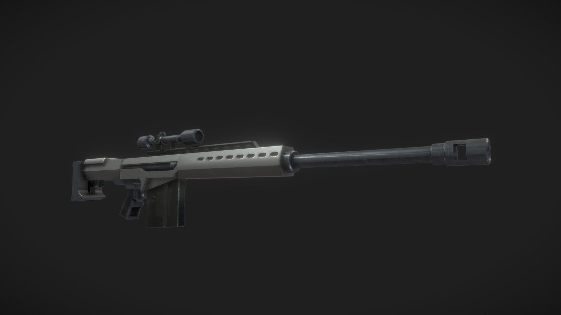 Heavy Sniper (Barrett M82 rifle) - Download Free 3D model by tajywajyy [449da71] - Sketchfab