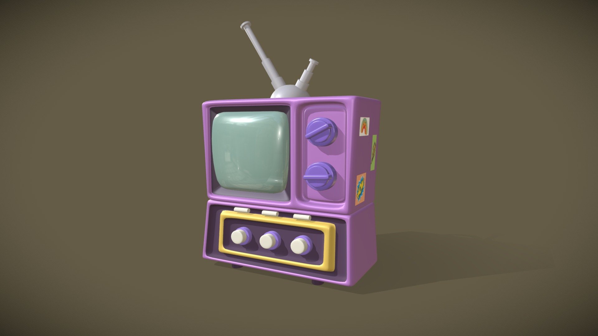 Classic-Vintage Television Toy - 3D model by nishta_hurhundee [449fbdd ...