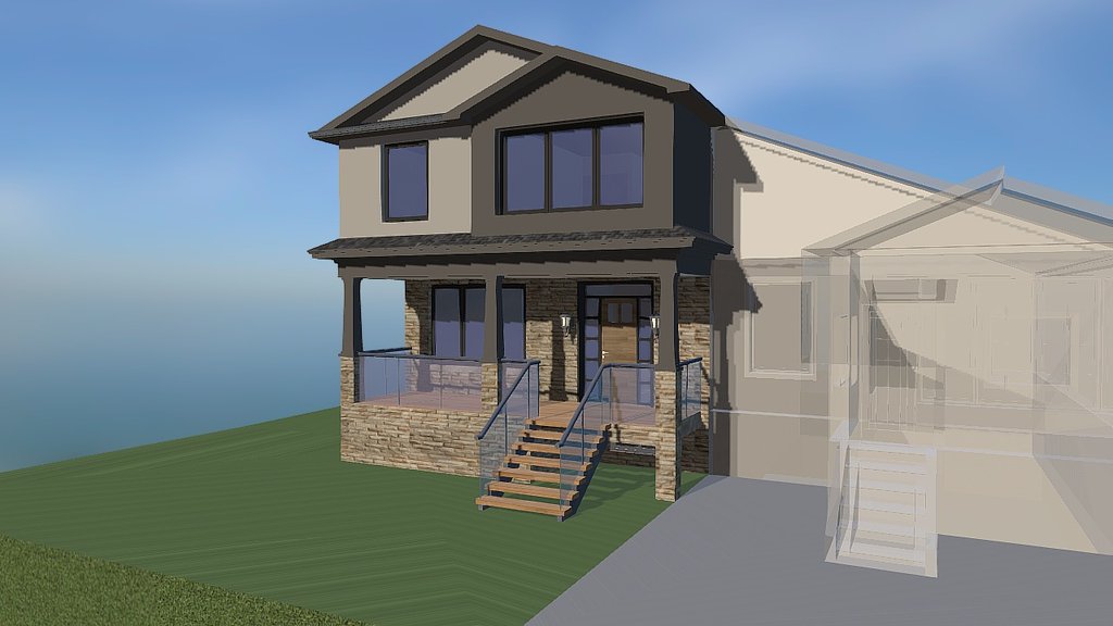 08-89 Front Porch Opt2 01282016 - 3D model by Cadaxx Design (@cadaxx ...