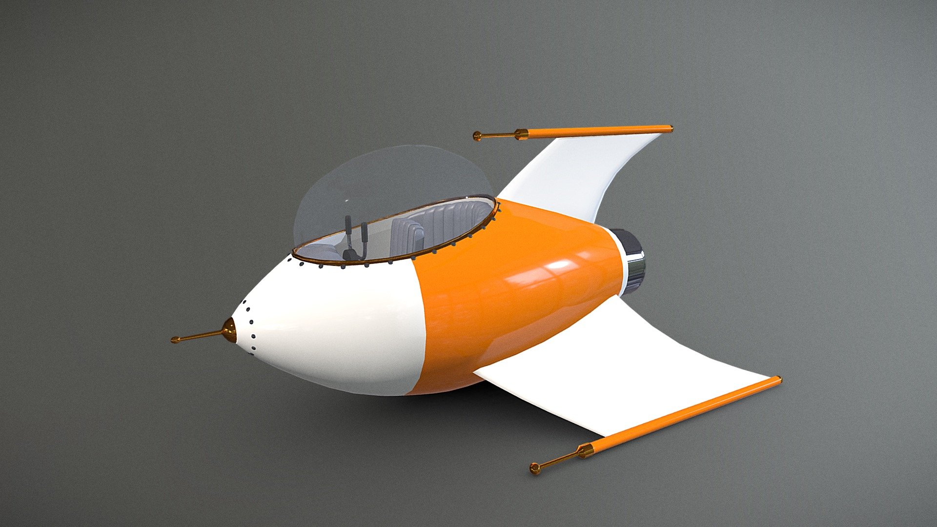 Cartoon rocketship - Buy Royalty Free 3D model by boriscargo [44a3347 ...