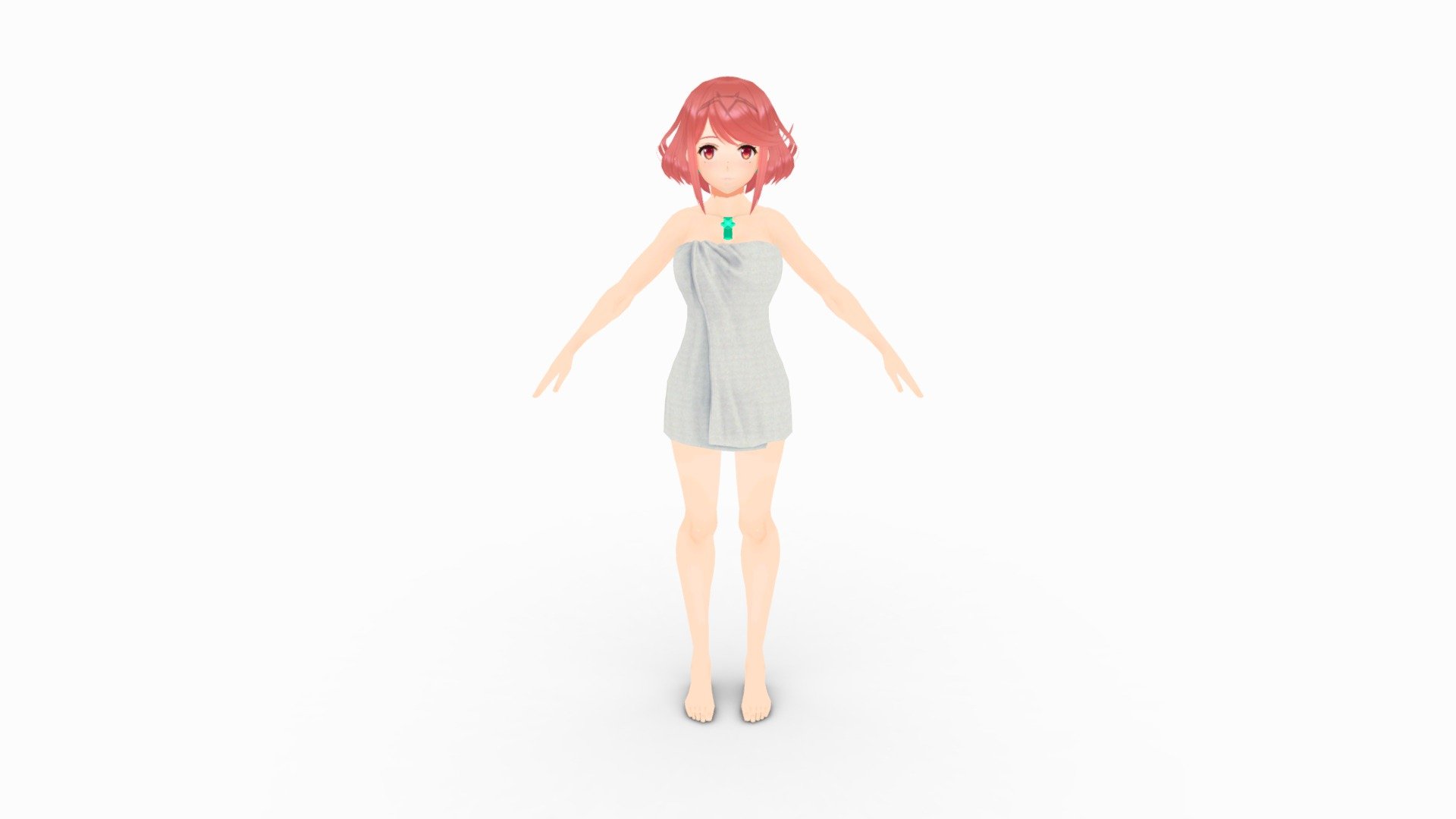 Xenoblade Chronicles 2 - Pyra using towel - Download Free 3D model by ...