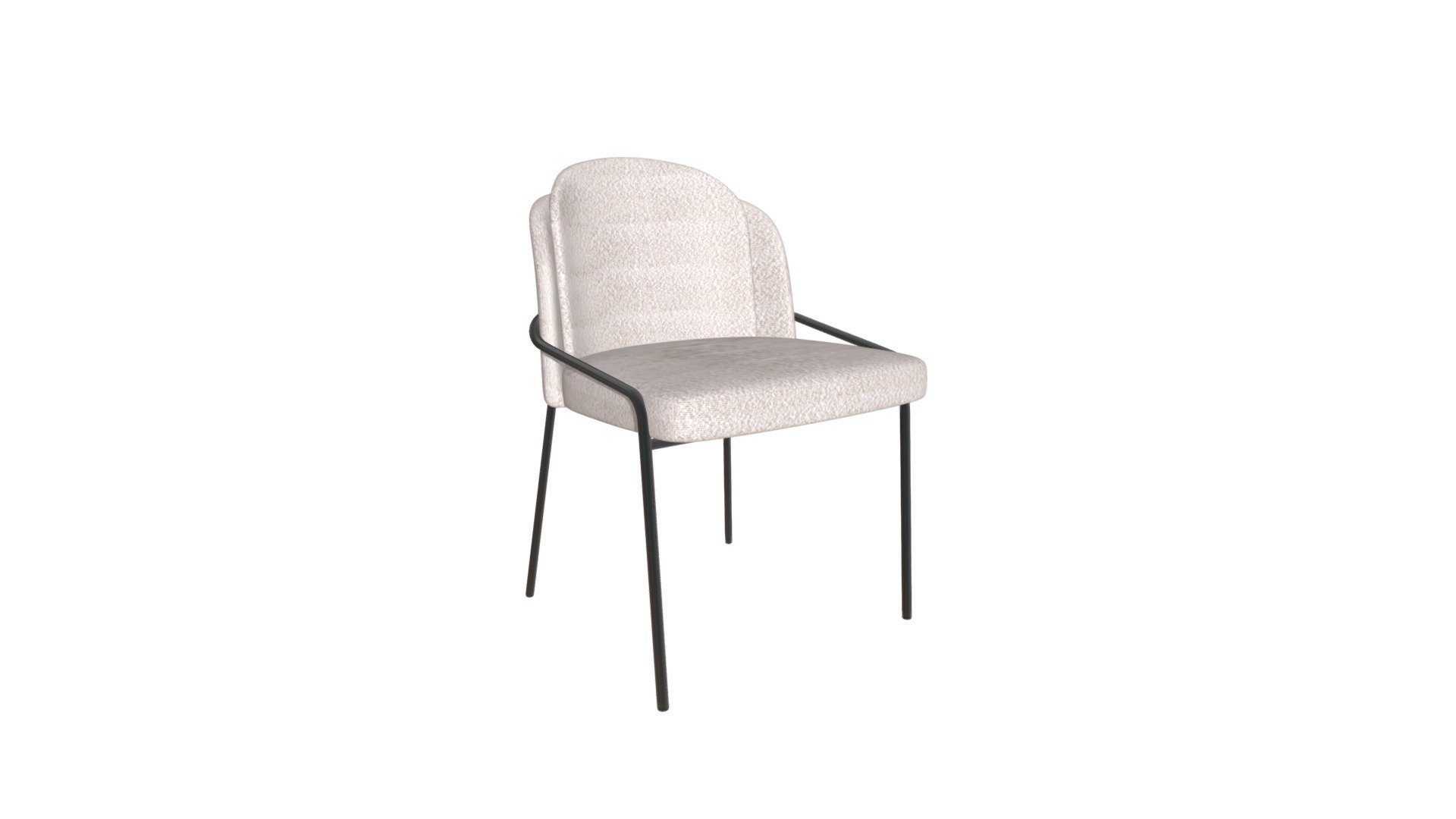 Jambi Dining Chair Ivory - 109965 - Buy Royalty Free 3D model by Zuo ...