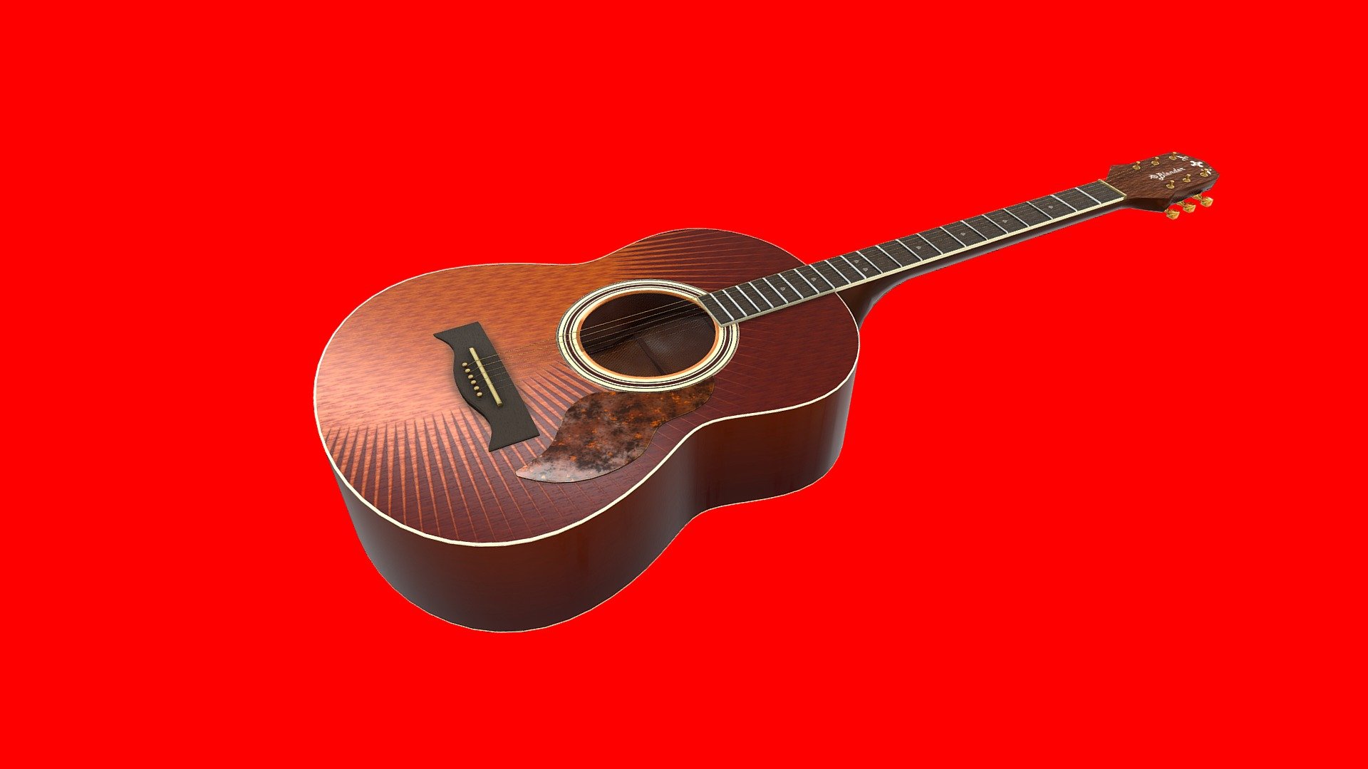 Stylized Acoustic Guitar - 3D model by Léo Davi (@leodavi3d) [44b2f88 ...