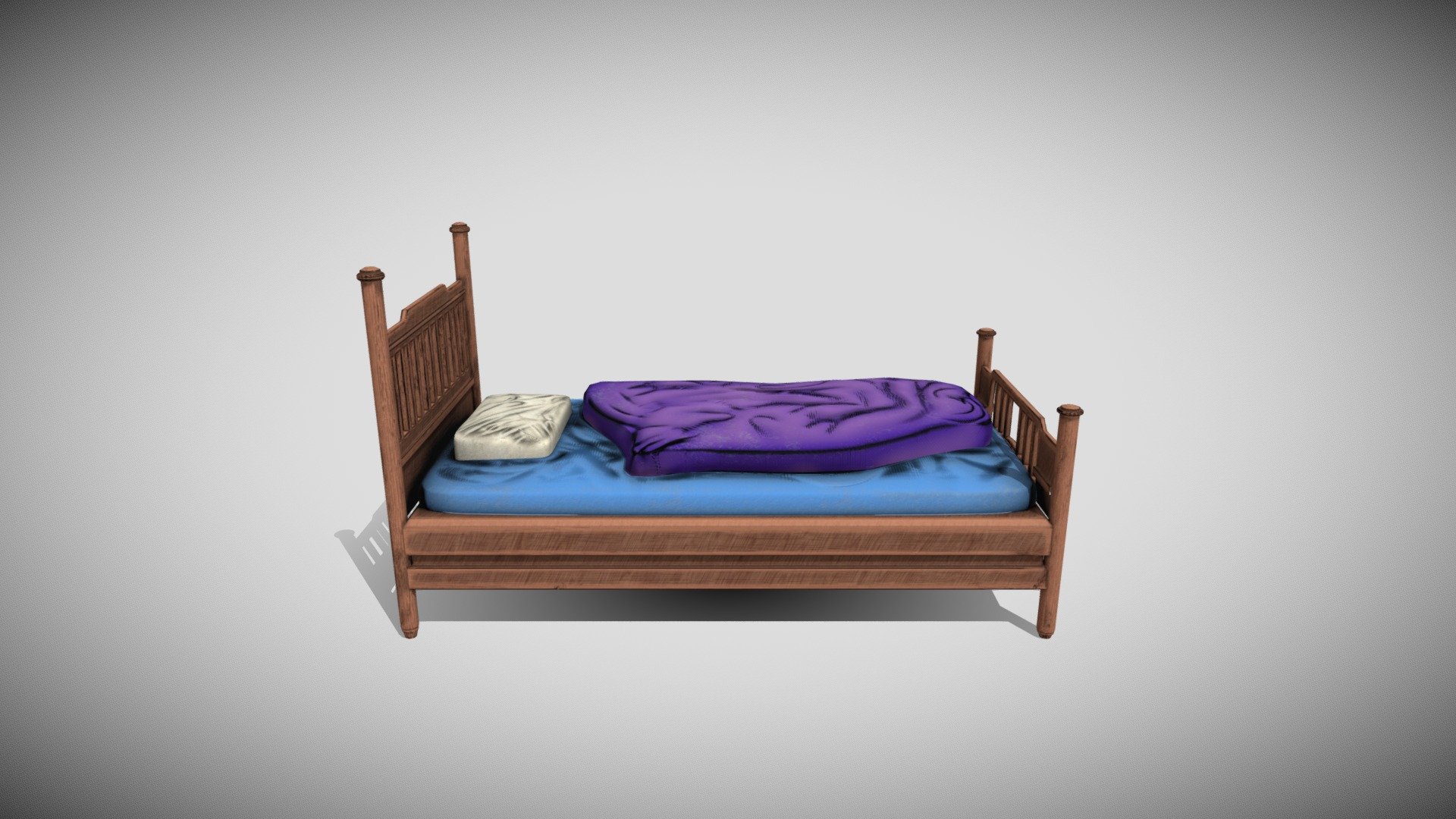 Stylized Bed - 3D model by traustisteinn [44b5754] - Sketchfab