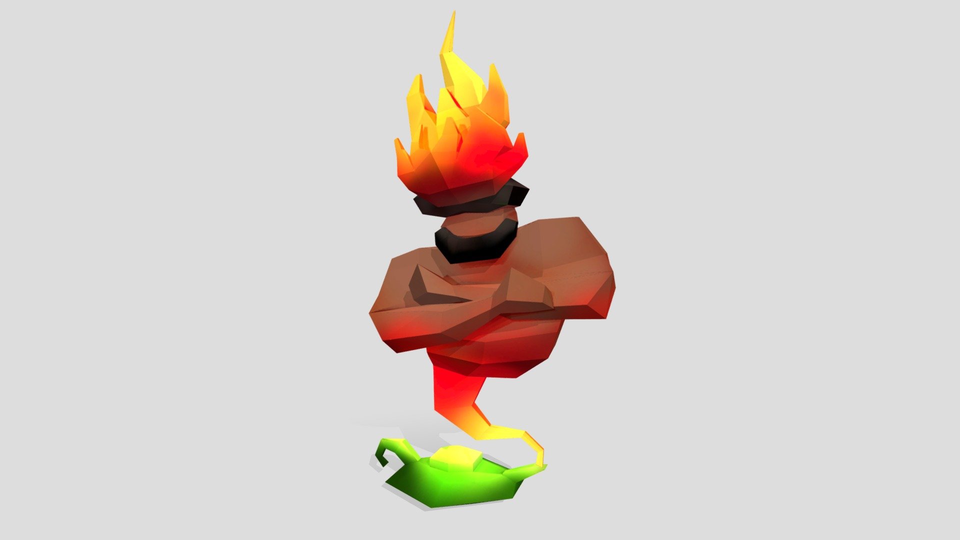 Genie Fire - 3D model by zinaida [44b5994] - Sketchfab