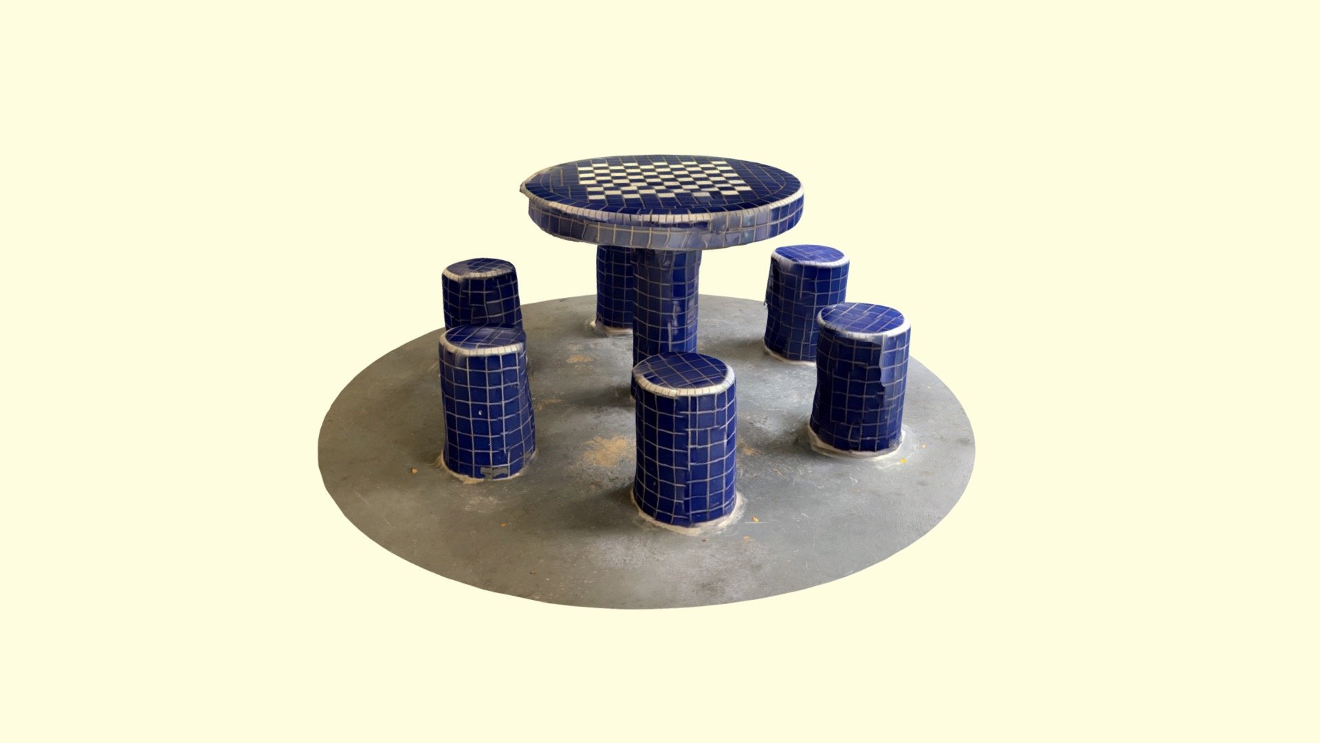 HDB Void Deck Blue Chess Table - Download Free 3D model by Mr. Mushi ...