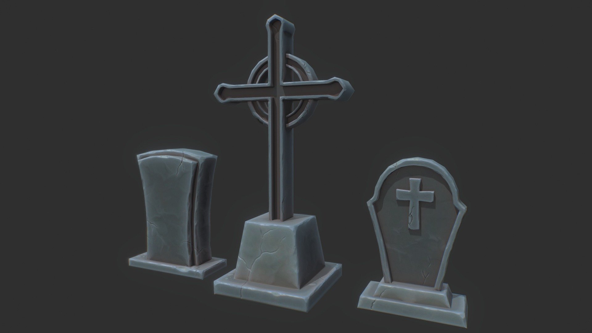 Stylized Tombstones - Download Free 3D model by George Hager ...