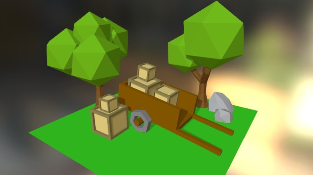 Scene Low Poly - 3D model by leo_007eva [44bbe3f] - Sketchfab