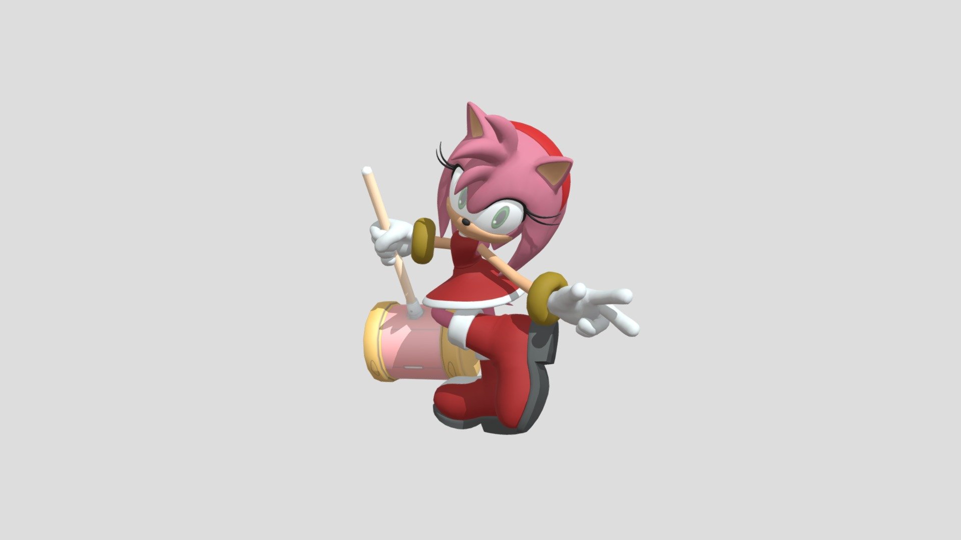 Wii U - Super Smash Bros for Wii U - Amy Trophy - 3D model by ...