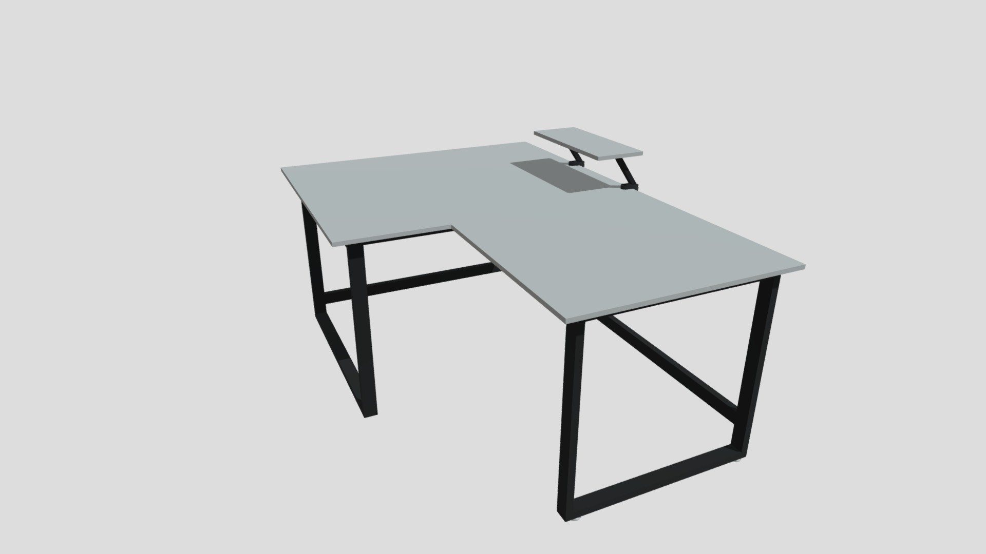 Angled computer desk - 3D model by Phoenix_original [44c309c] - Sketchfab