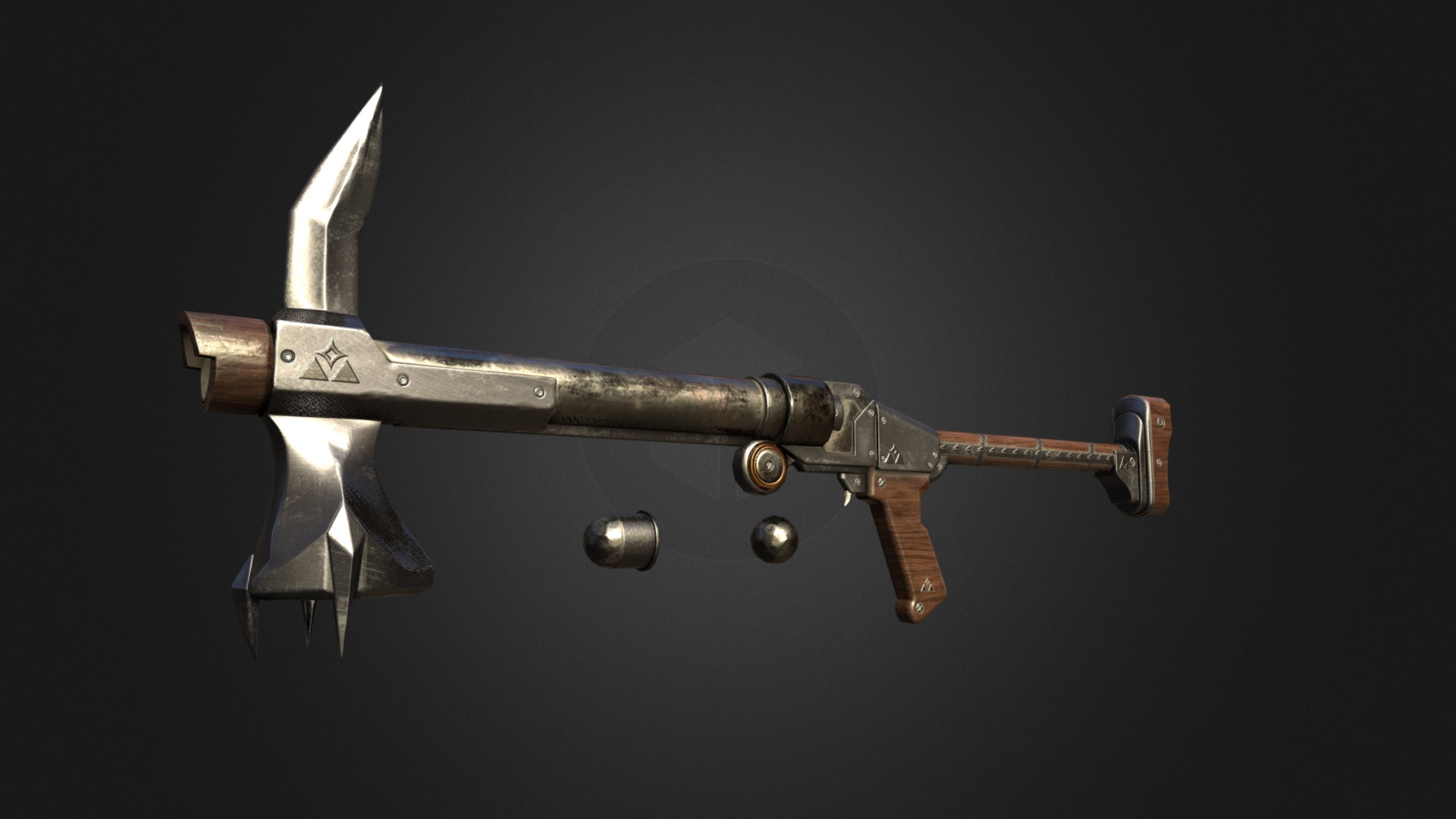 Hand Cannon - 3D model by Atlas (@sayntrix) [44c3b20] - Sketchfab