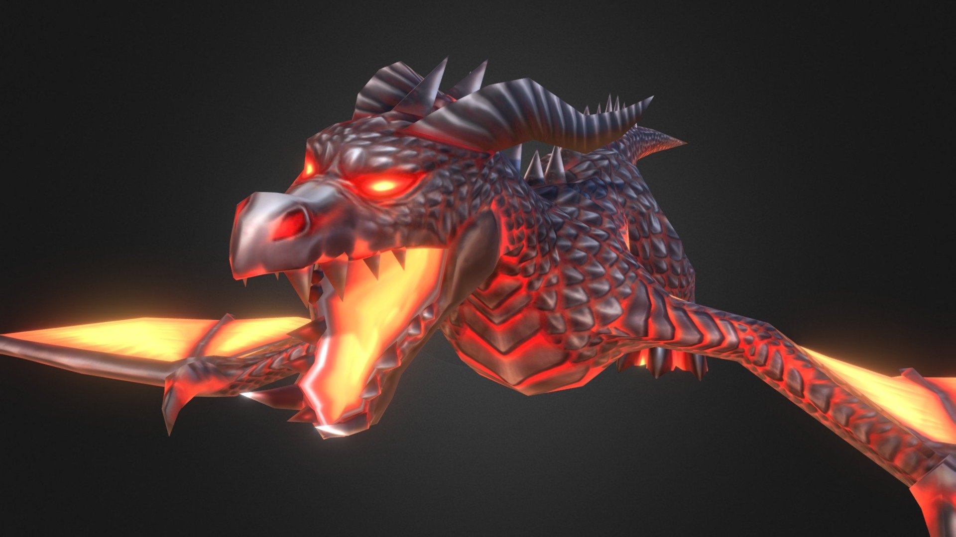 Fire Wyvern - 3D model by Cordelia Wolf (@cordelia) [44c5533] - Sketchfab