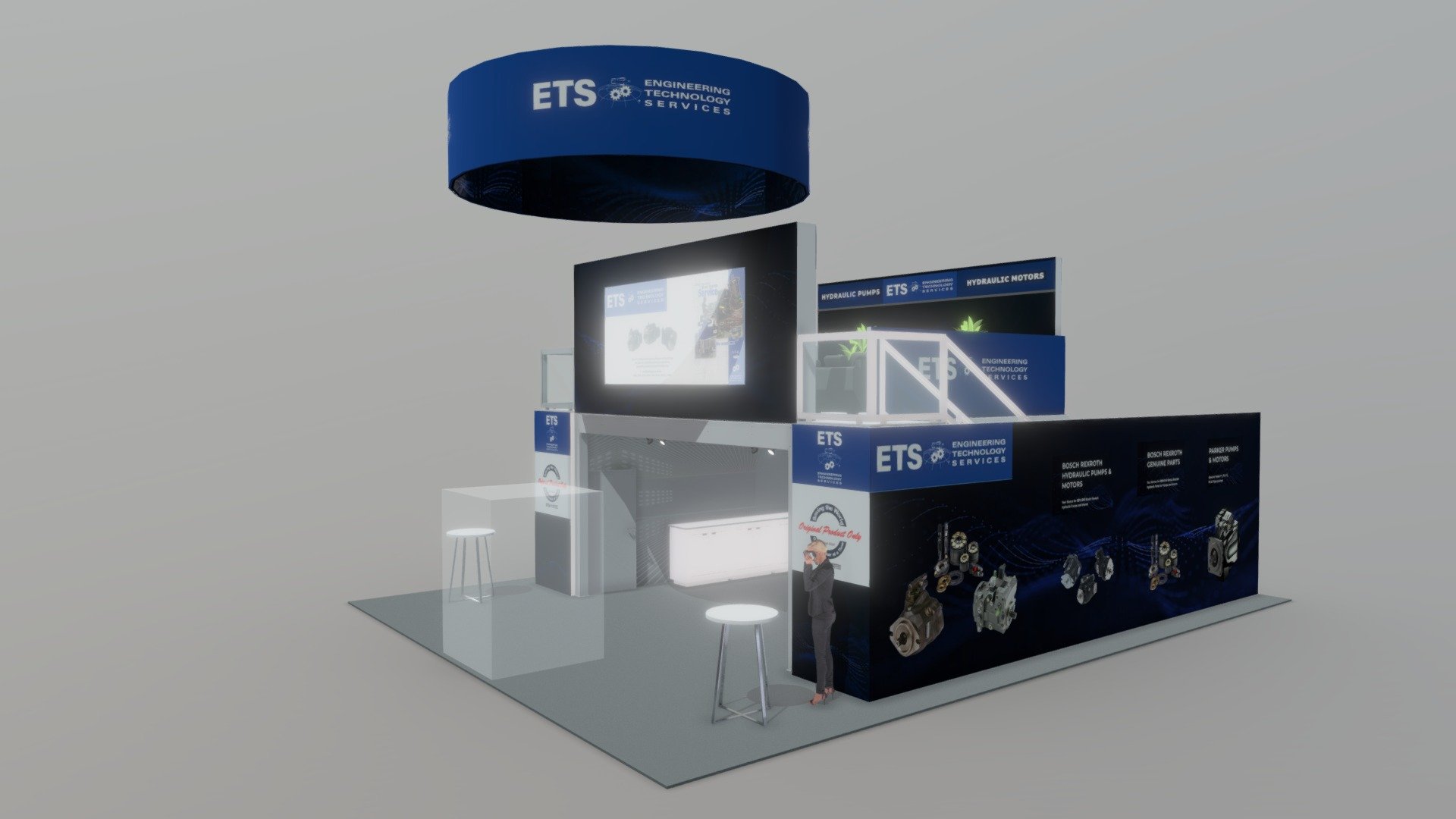 ETS Booth - 3D model by AbsoluteExhibits2025 [44d3e05] - Sketchfab